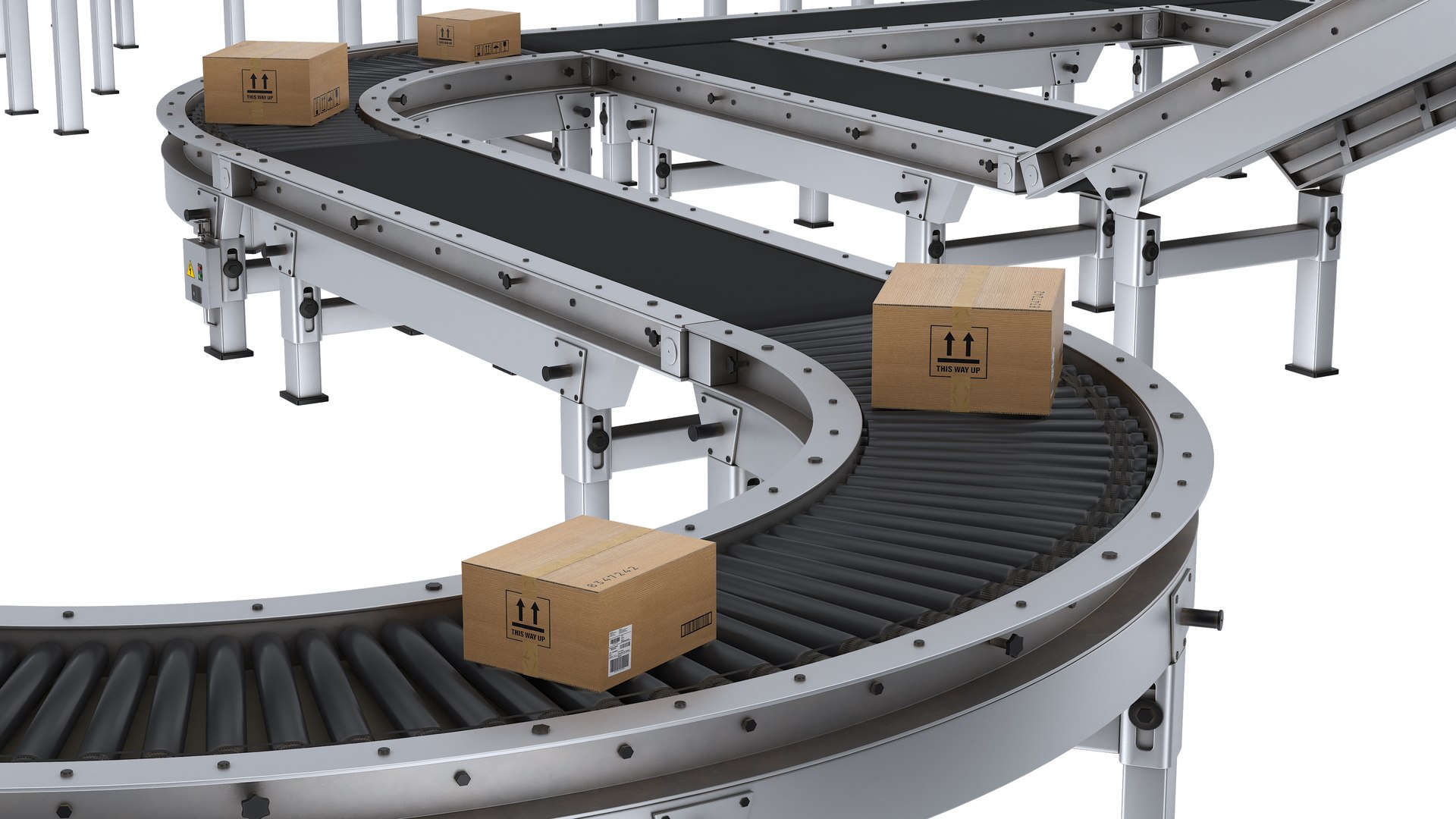 Conveyor System 3D Model - TurboSquid 2249462