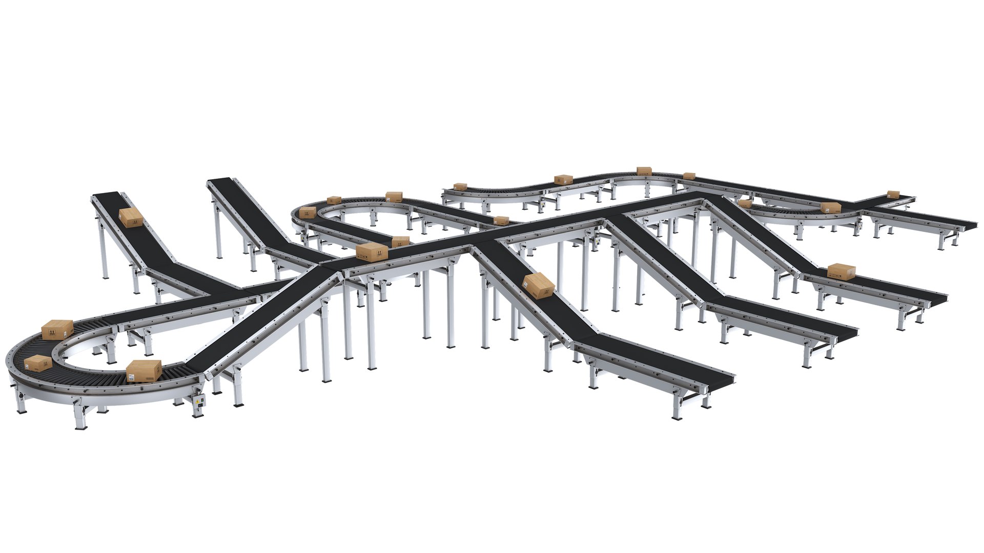 Conveyor System 3D Model - TurboSquid 2249462