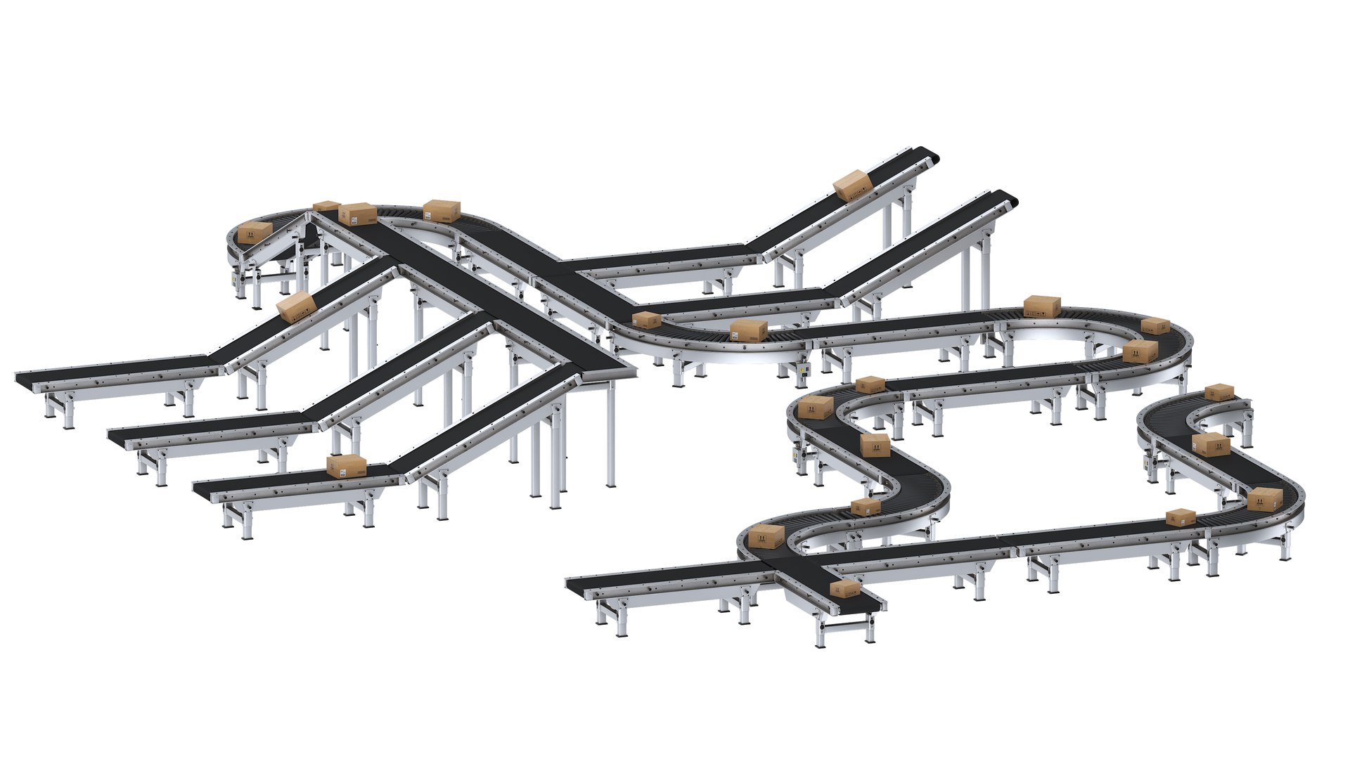 Conveyor System 3D Model - TurboSquid 2249462
