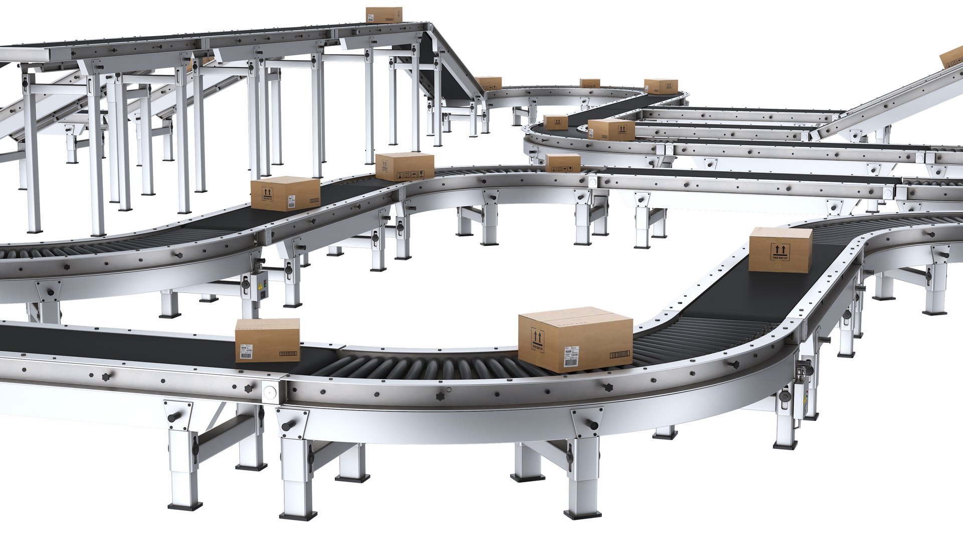 Conveyor System 3D Model - TurboSquid 2249462
