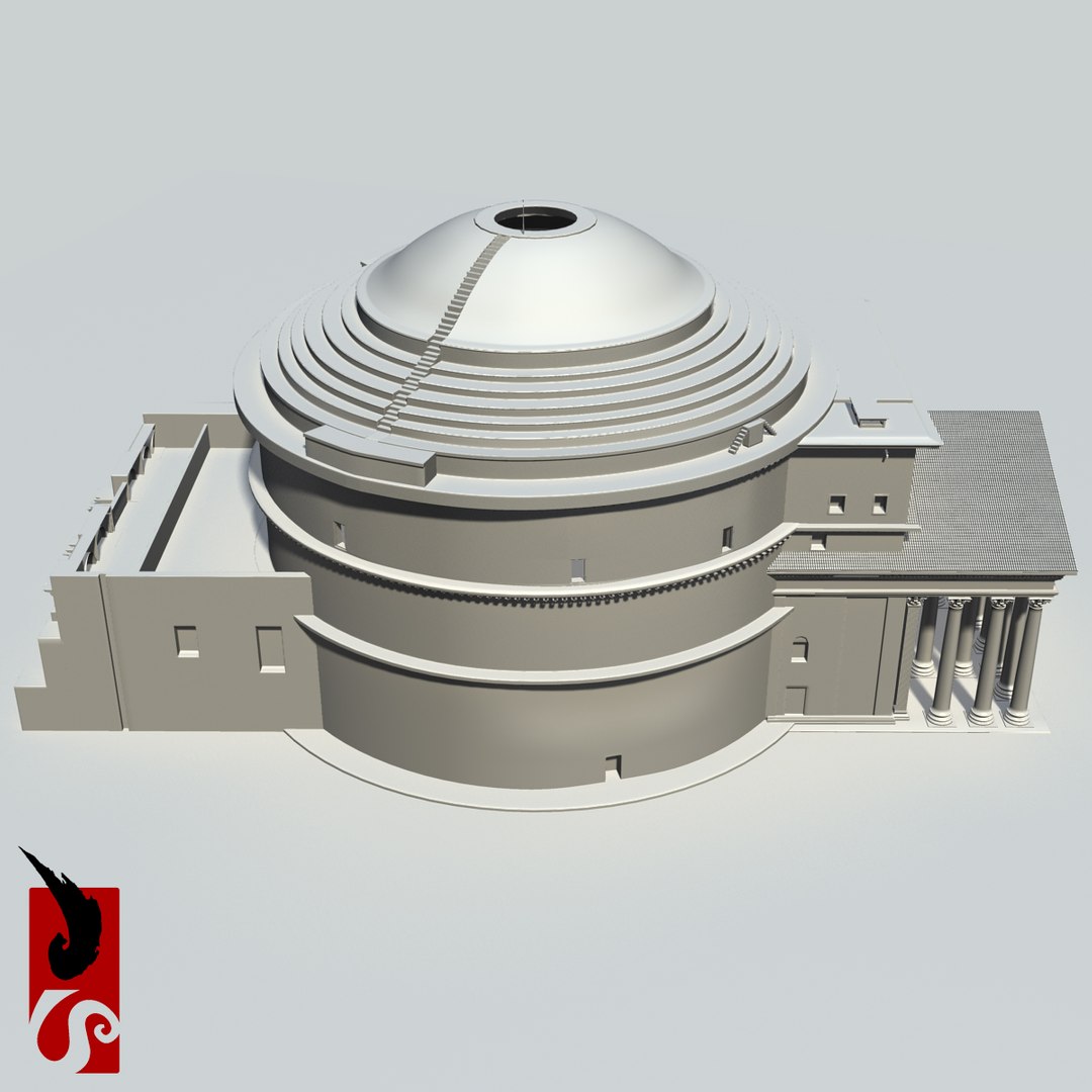 pantheon - rome italy obj