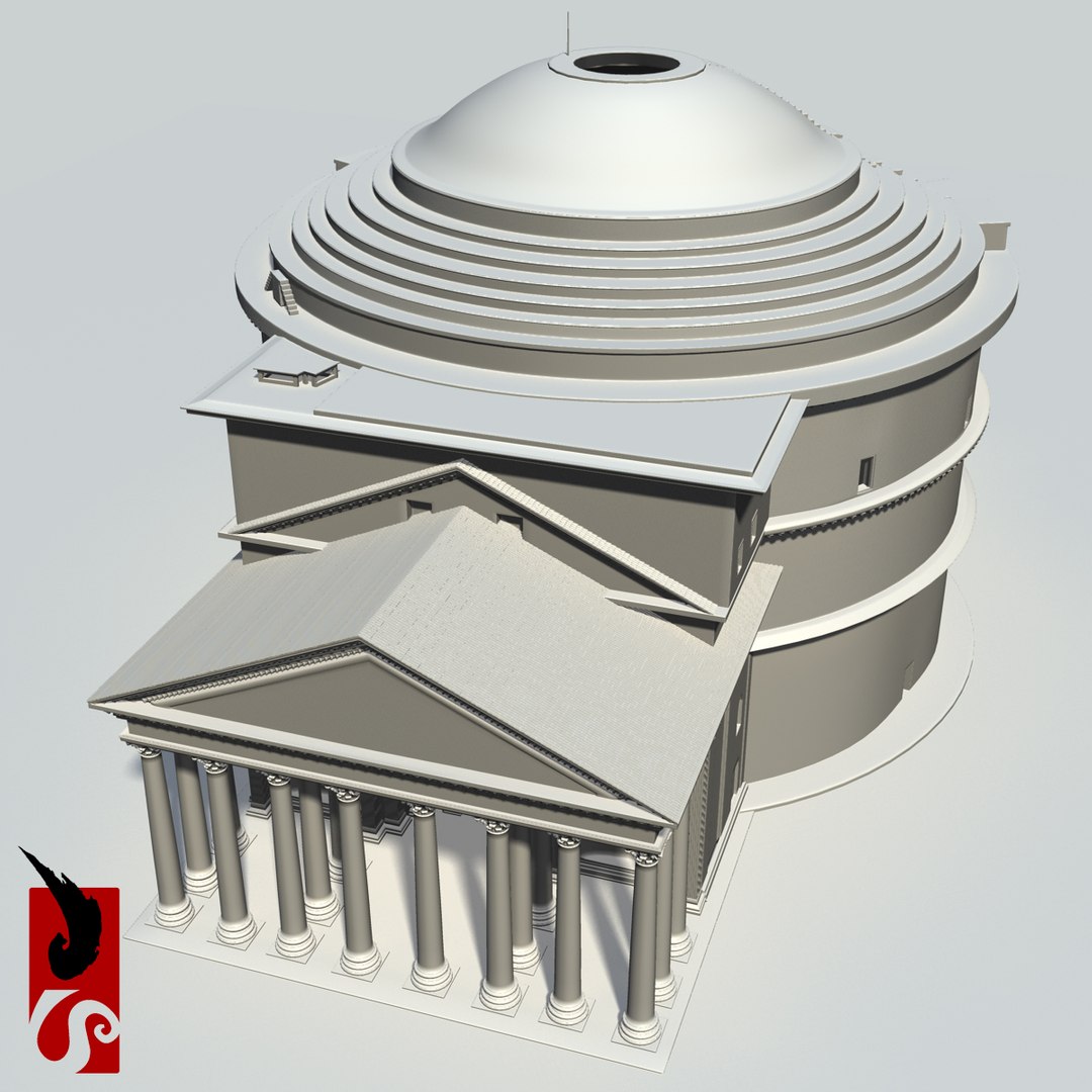 pantheon - rome italy obj