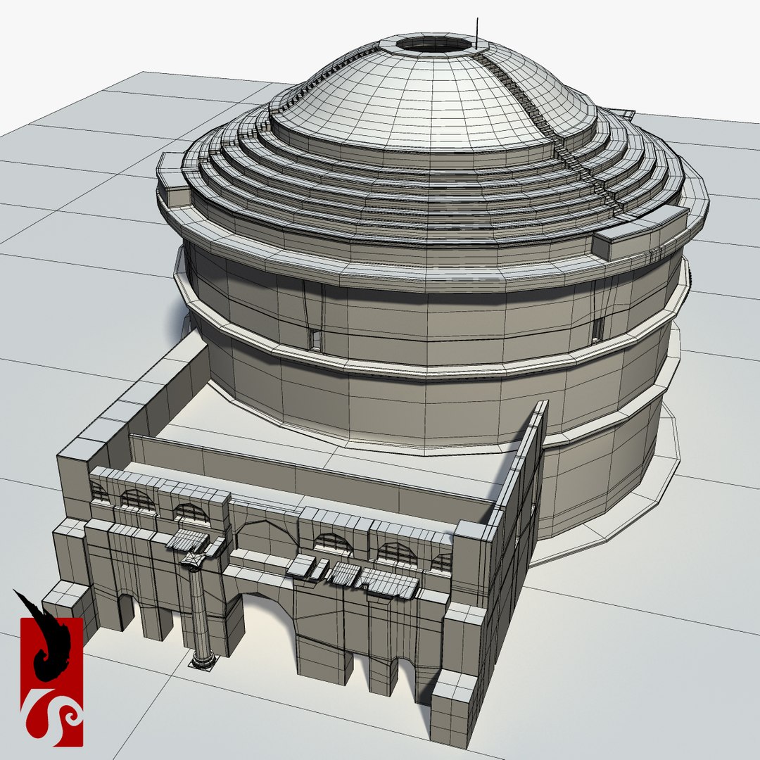 pantheon - rome italy obj