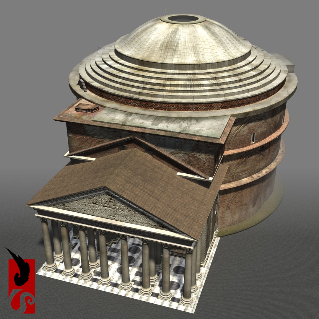 pantheon - rome italy obj