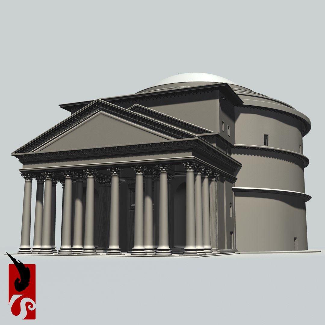 Pantheon - Rome Italy Obj