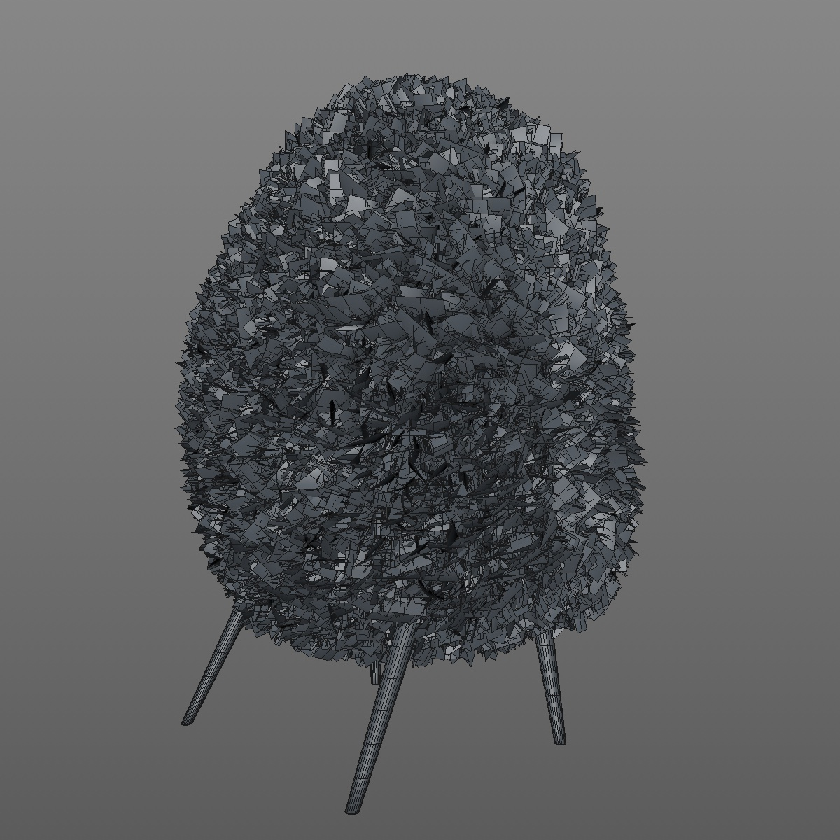 3D grey faux fur cave - TurboSquid 1461727