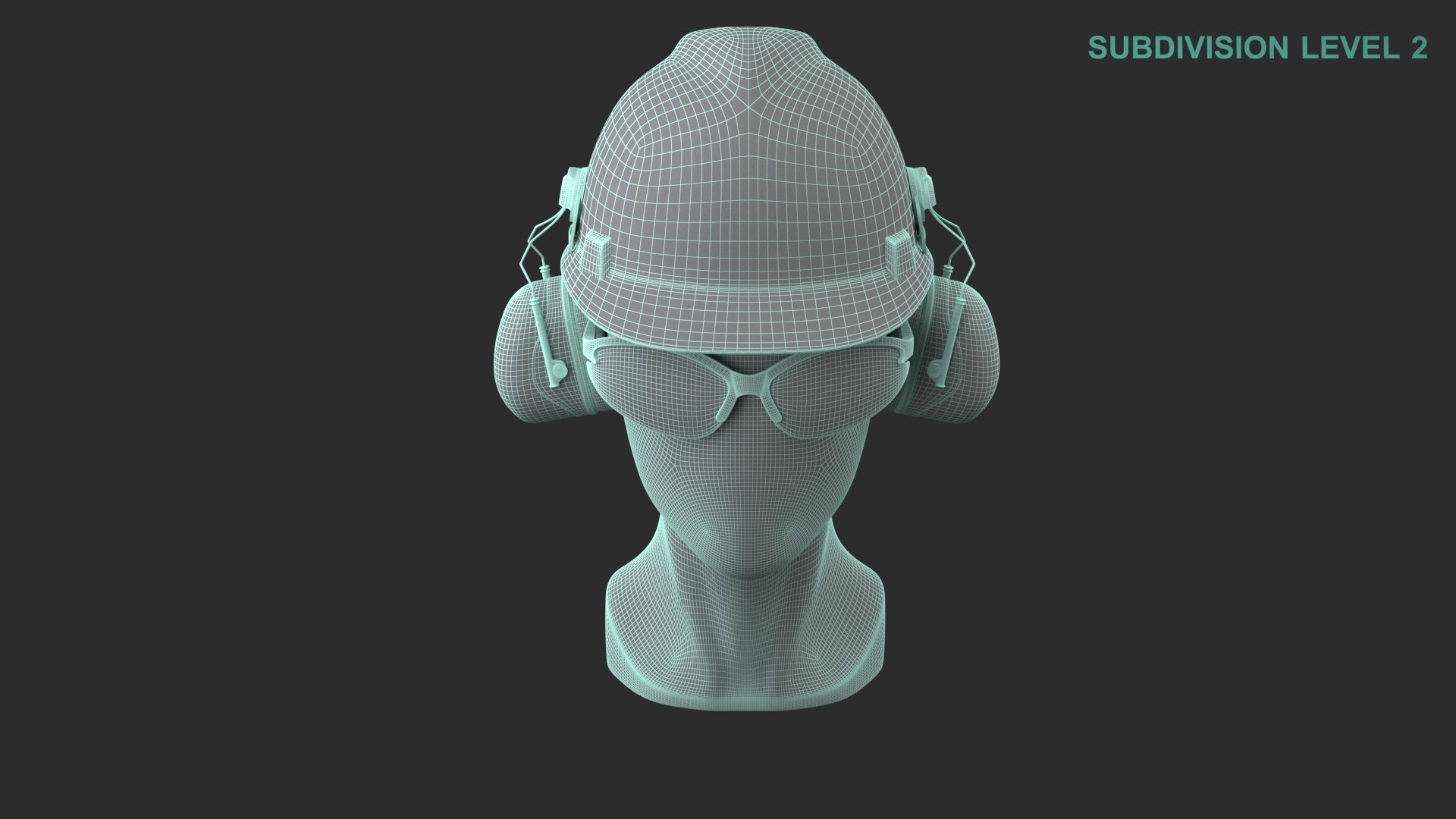 3D Model Hard Hat With Glasses On Mannequin - TurboSquid 2166848