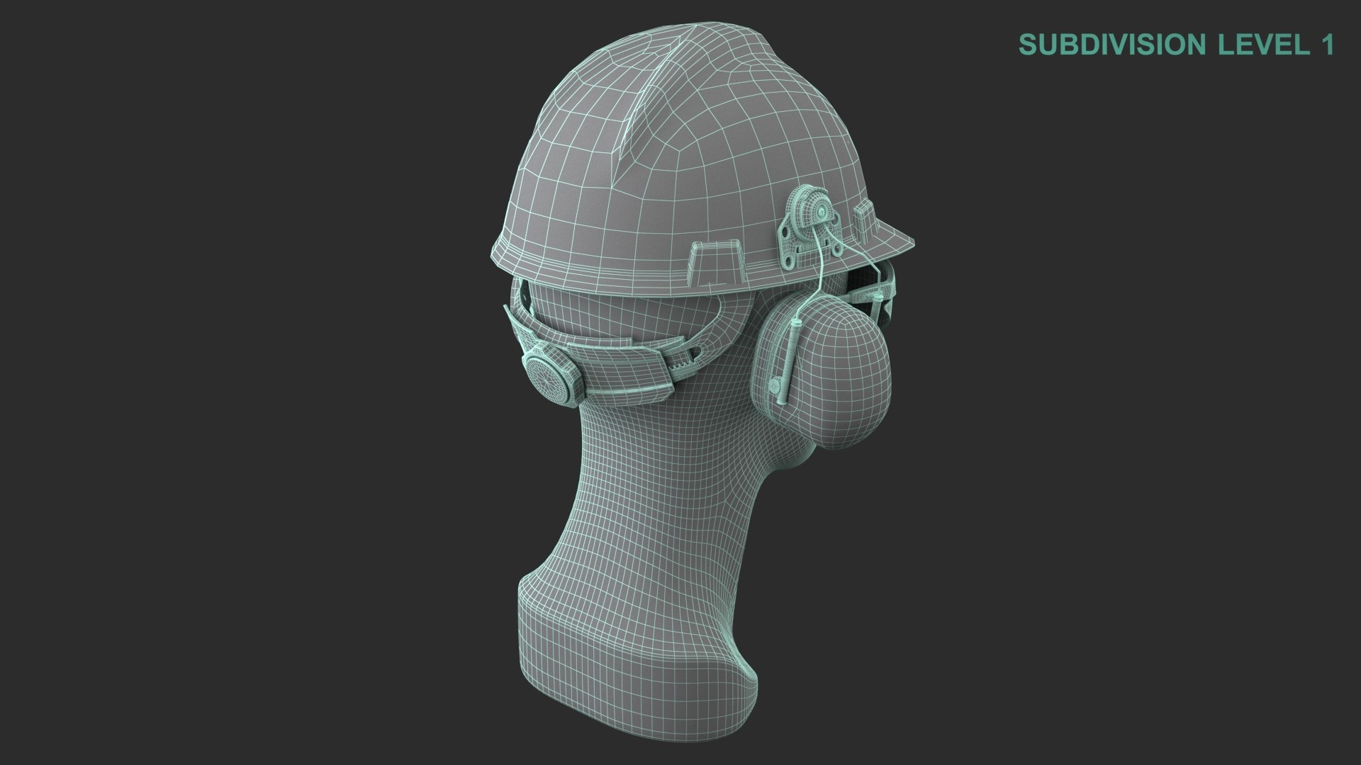 3D Model Hard Hat With Glasses On Mannequin - TurboSquid 2166848