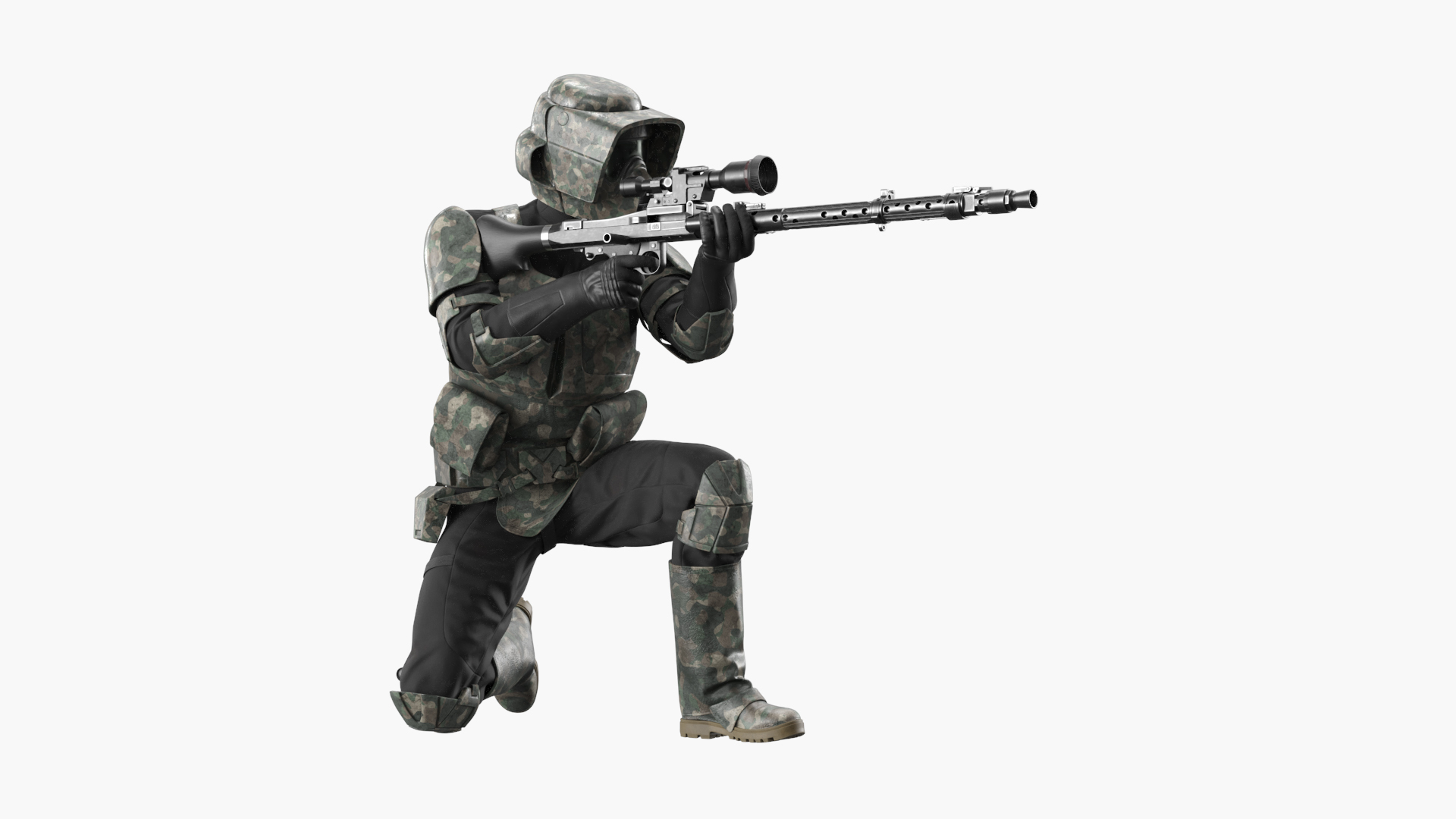 Star Wars Tactical Marksman In Camouflage Shooting 3D - TurboSquid 2418897