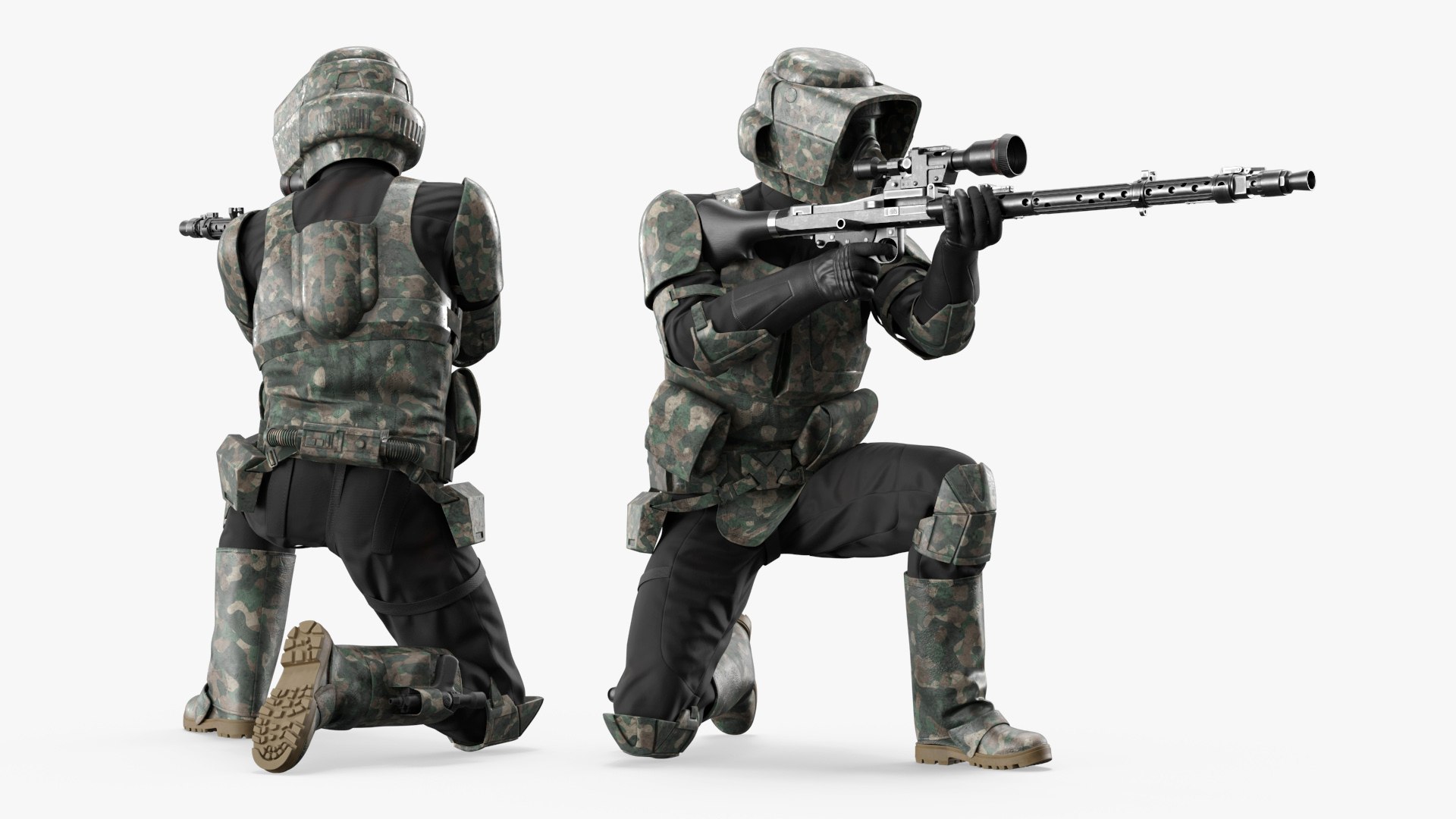 Star Wars Tactical Marksman In Camouflage Shooting 3D - TurboSquid 2418897