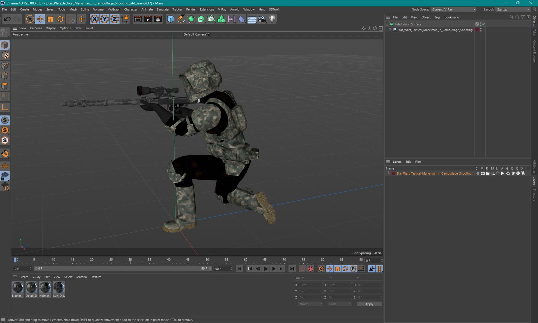 Star Wars Tactical Marksman In Camouflage Shooting 3D - TurboSquid 2418897