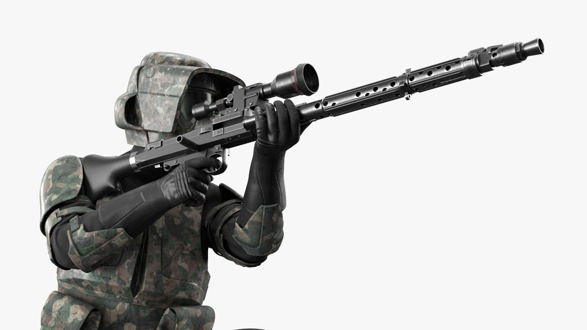 Star Wars Tactical Marksman In Camouflage Shooting 3D - TurboSquid 2418897