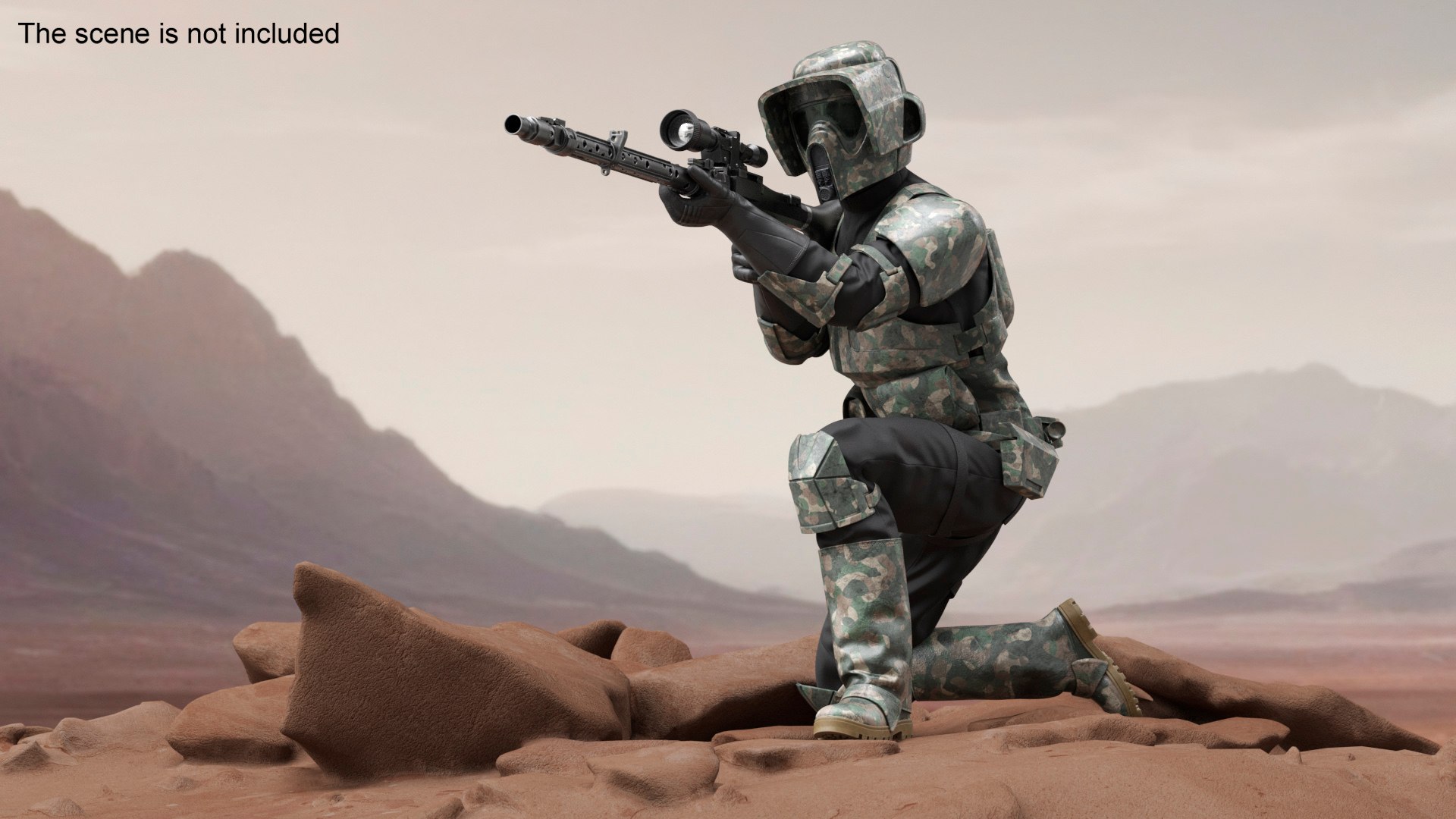 Star Wars Tactical Marksman In Camouflage Shooting 3D - TurboSquid 2418897