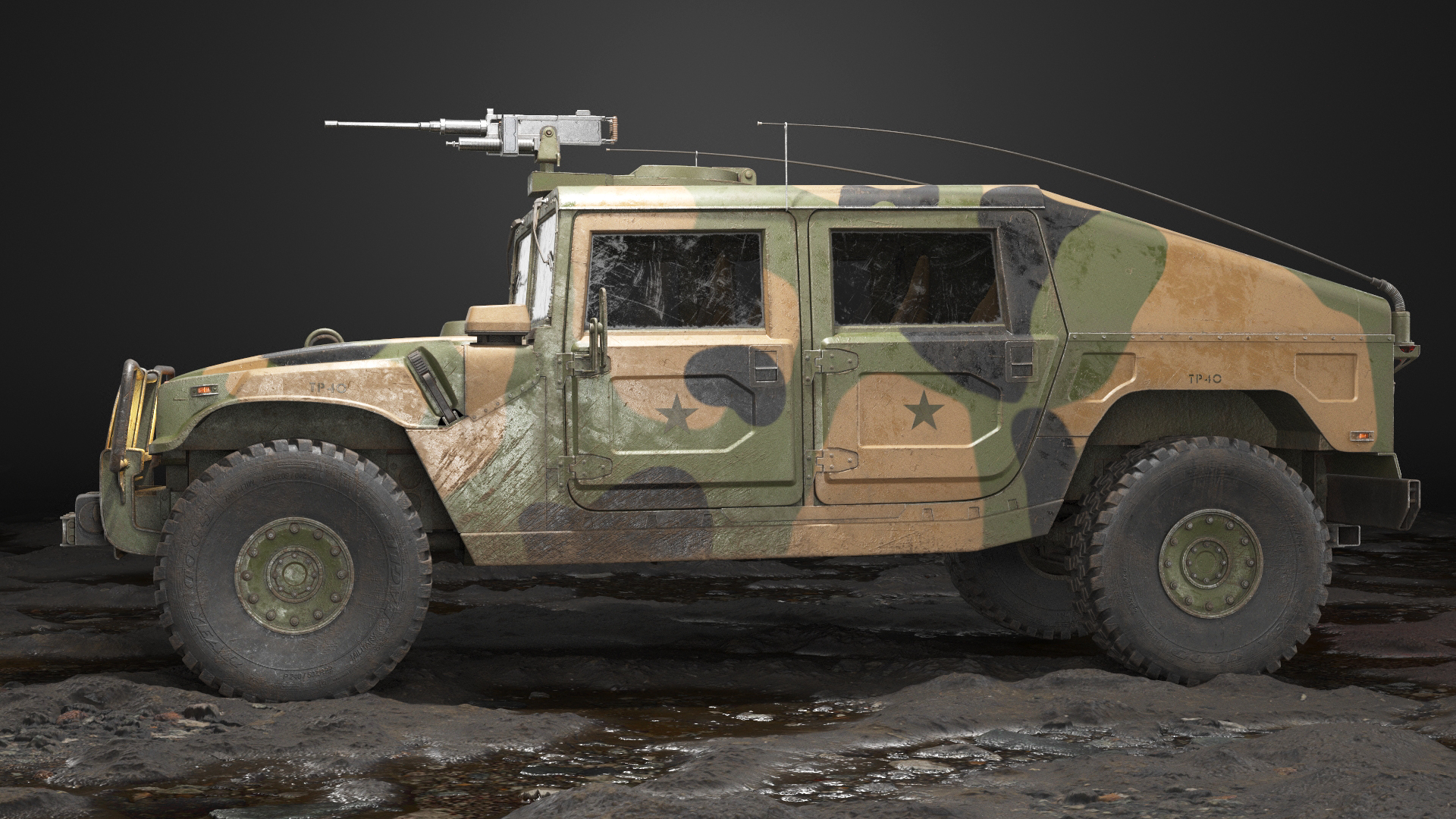 Hummer H1 HMMWV Humvee PBR 3D - TurboSquid 2347880
