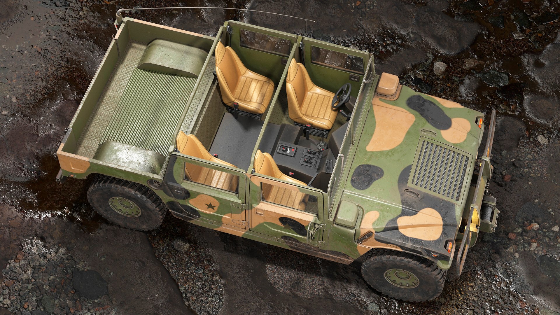 Hummer H1 HMMWV Humvee PBR 3D - TurboSquid 2347880