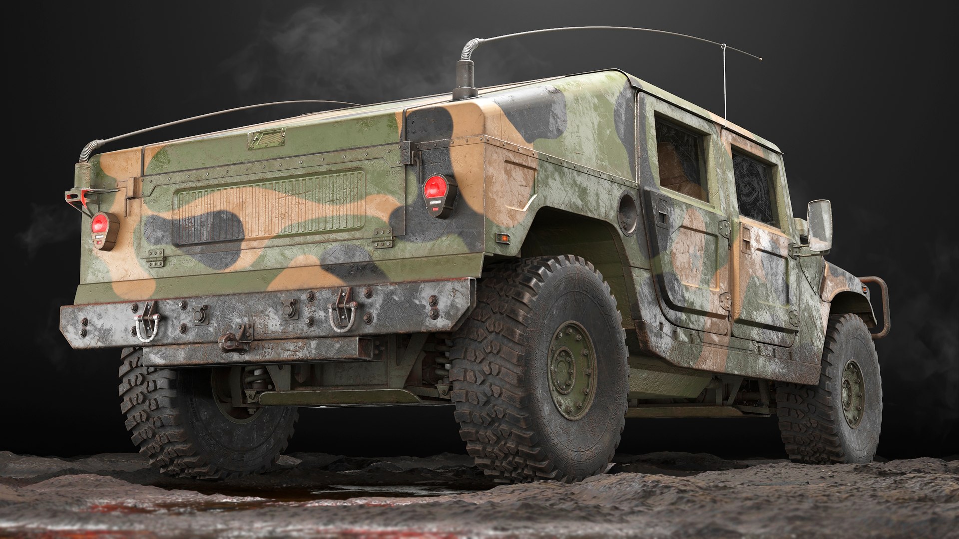 Hummer H1 HMMWV Humvee PBR 3D - TurboSquid 2347880