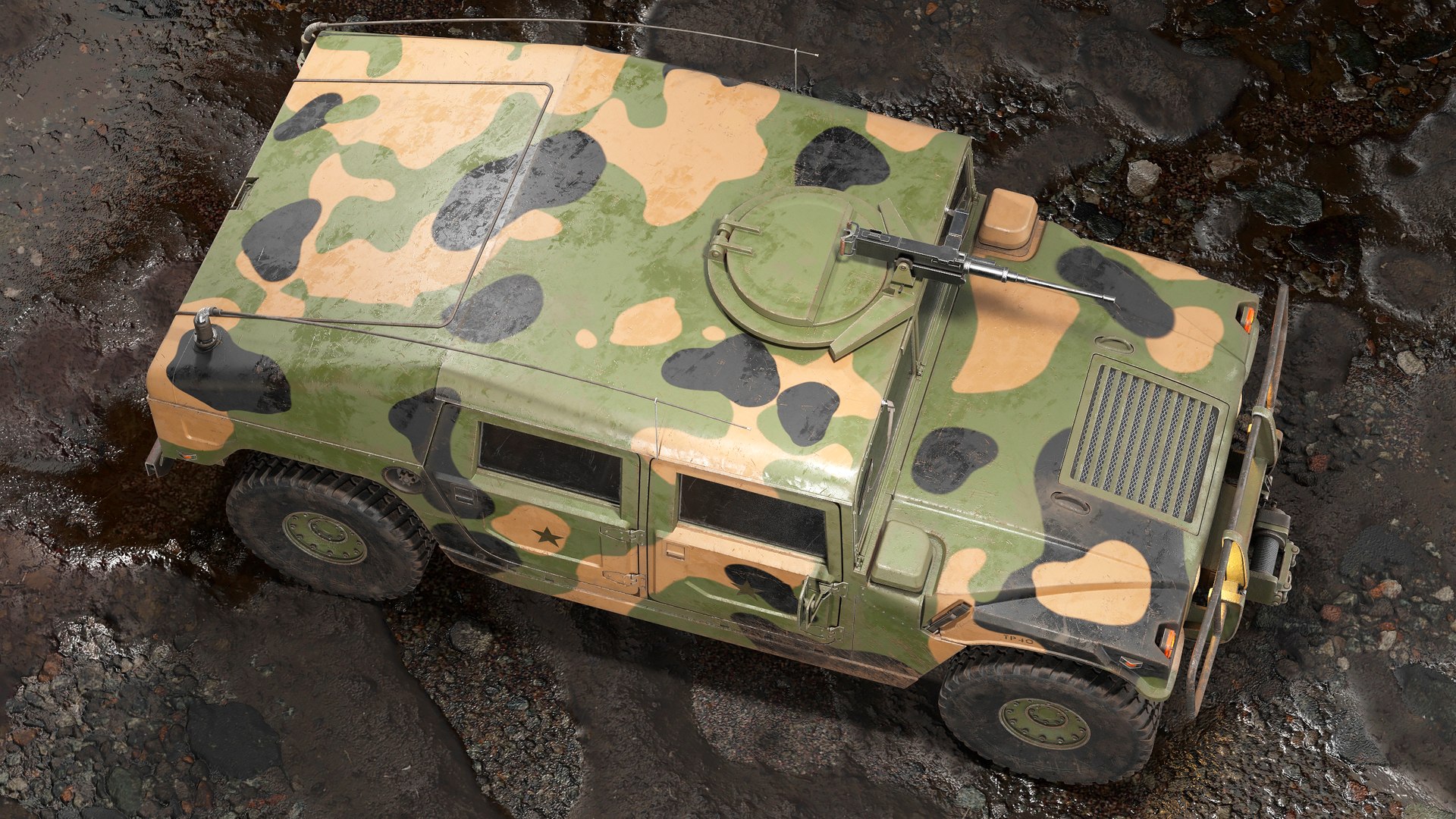 Hummer H1 HMMWV Humvee PBR 3D - TurboSquid 2347880