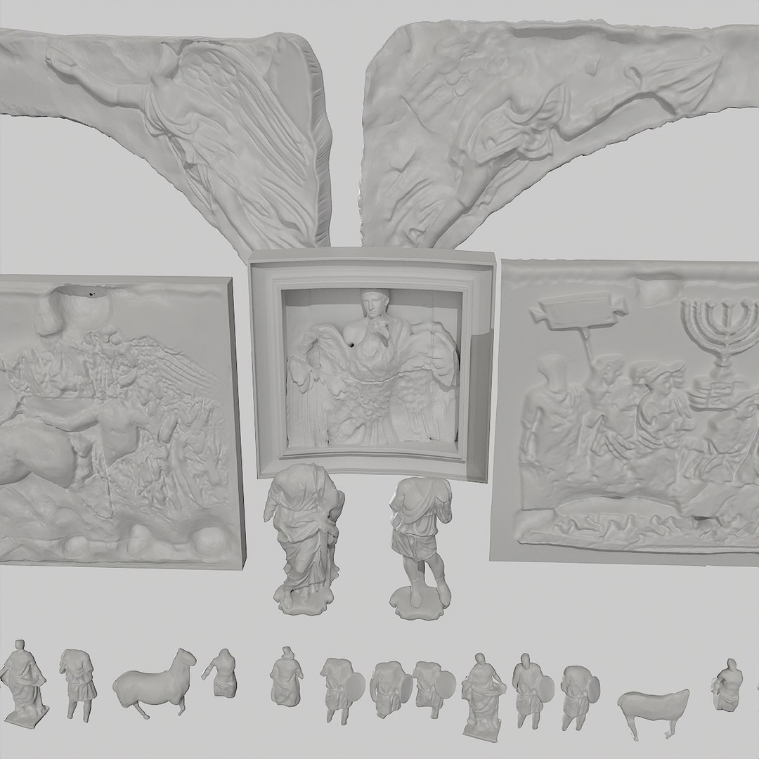 3D Arch Of Titus Sculptures High-Poly Model - TurboSquid 2371283