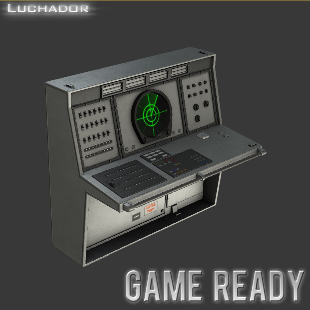 Radar Console Games Ready 3d Model