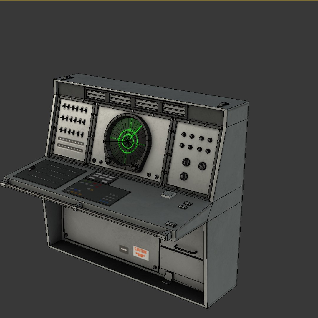 Radar Console Games Ready 3d Model