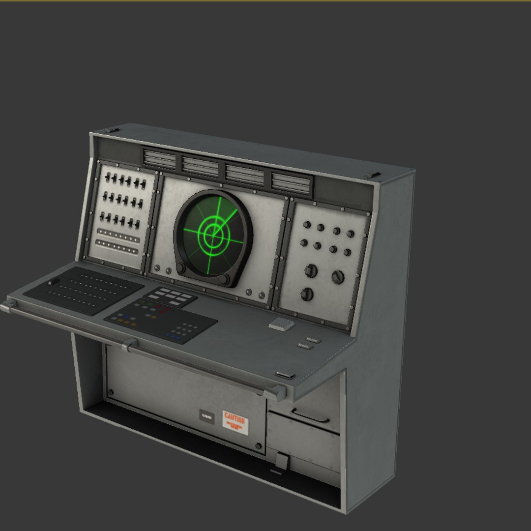 Radar Console Games Ready 3d Model