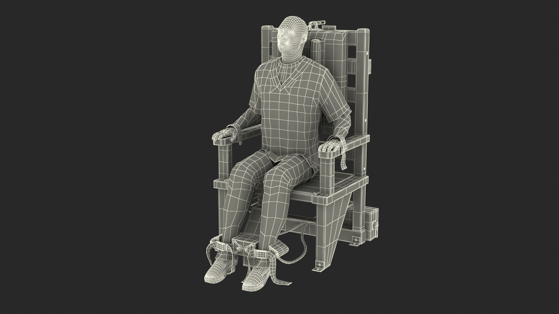 Prisoner On Electric Chair Model - TurboSquid 2363091