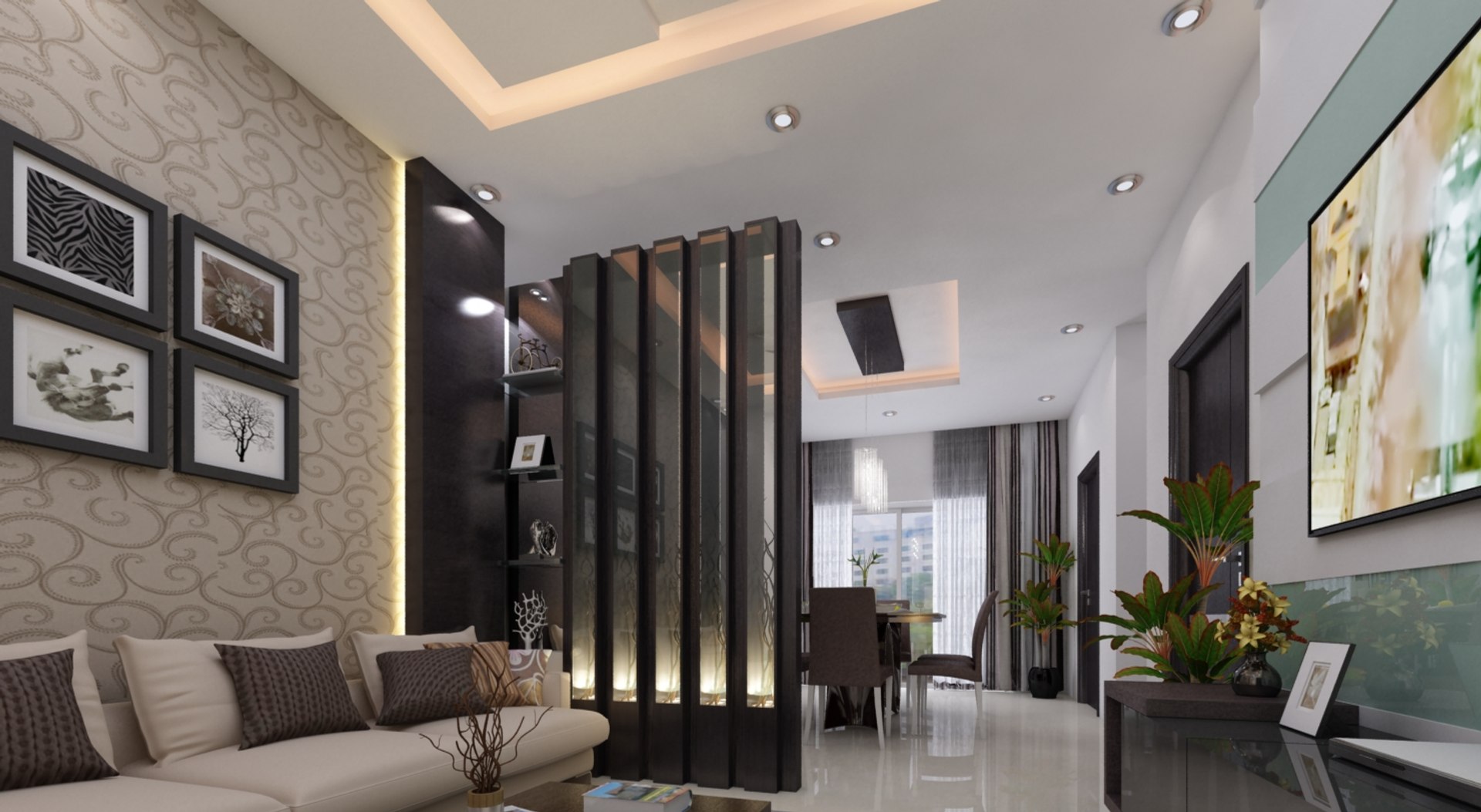 3d realistic living model