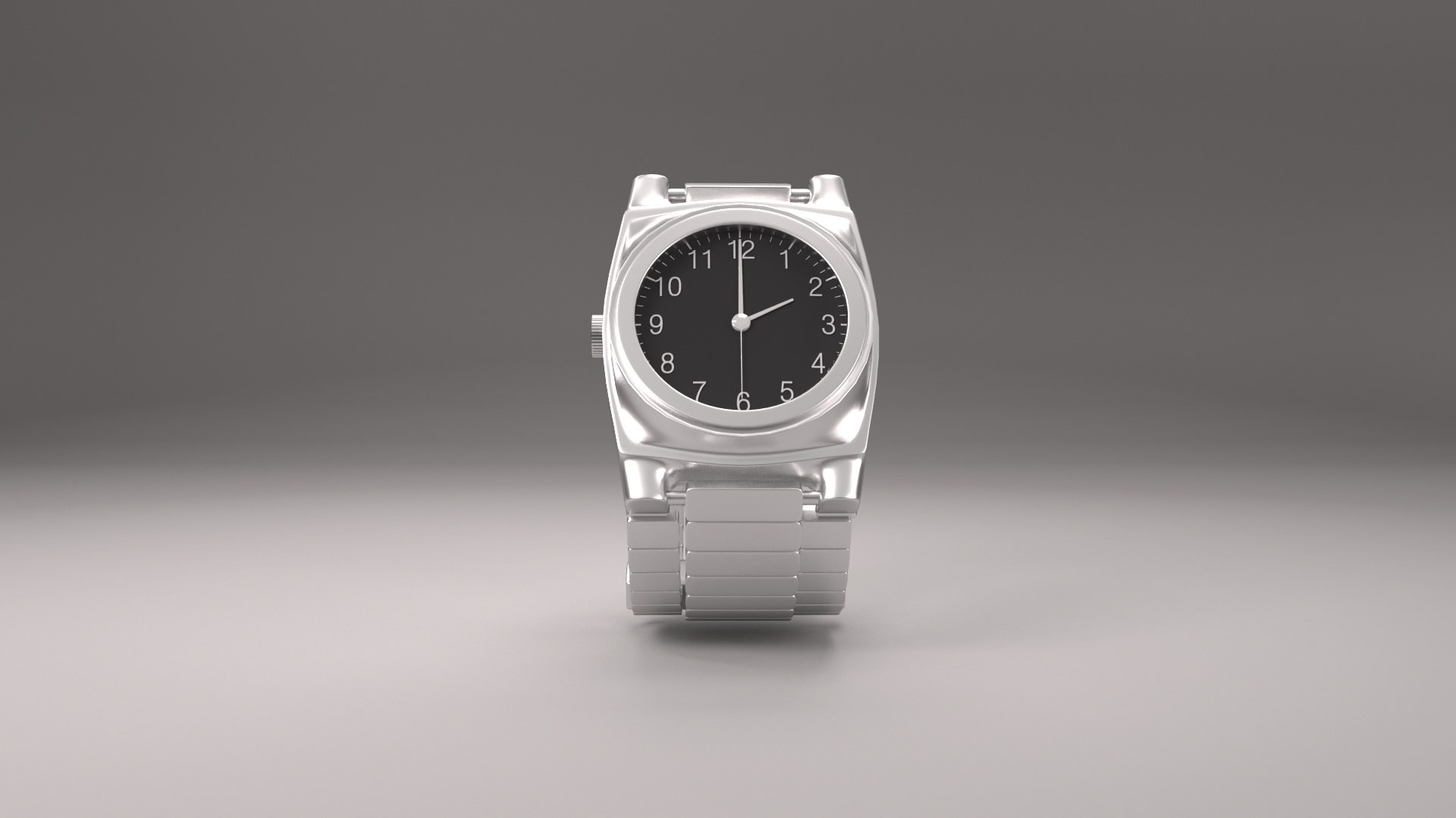 3D Silver Watch - TurboSquid 2027357