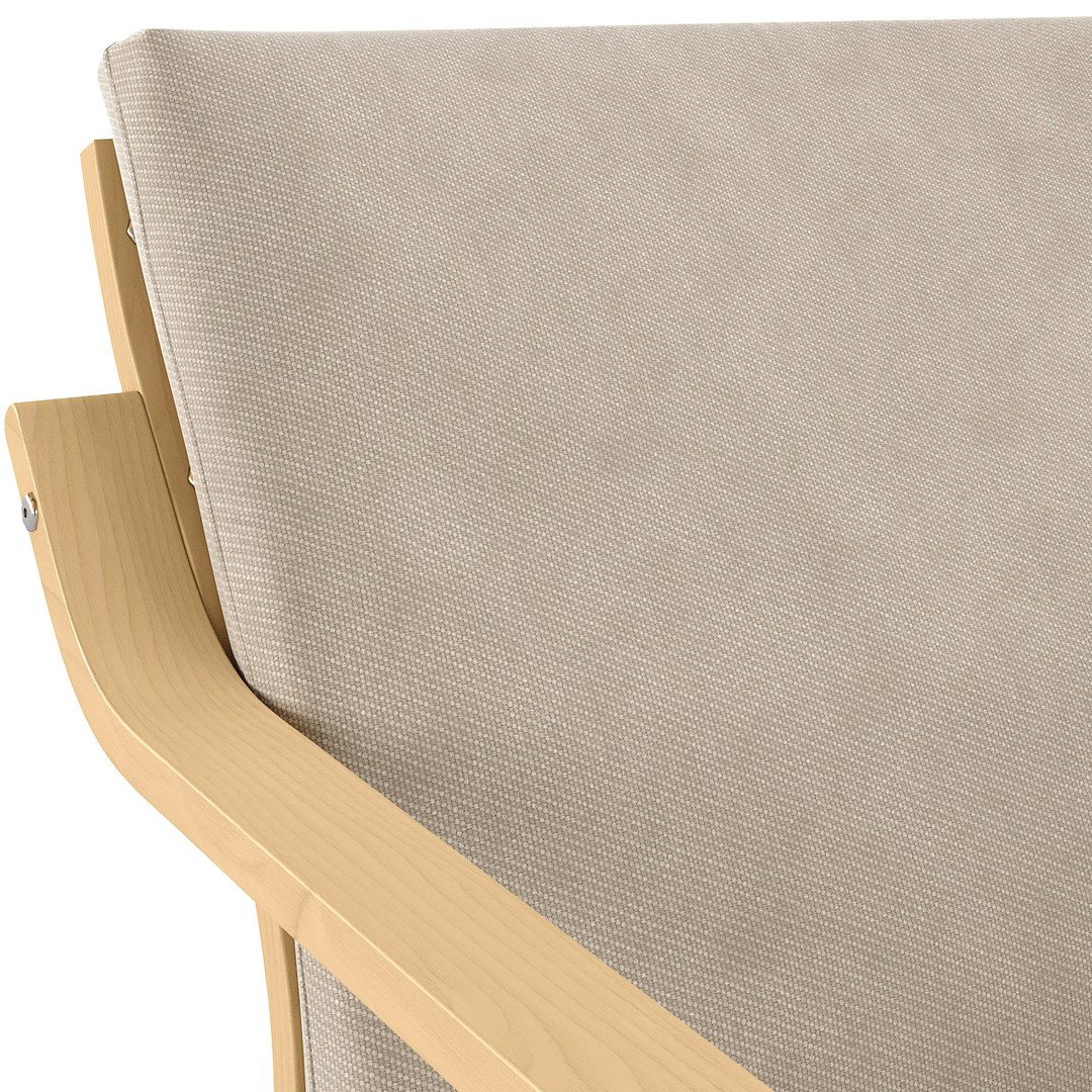 3D Ikea Poang Low Back Armchair Model - TurboSquid 2267577