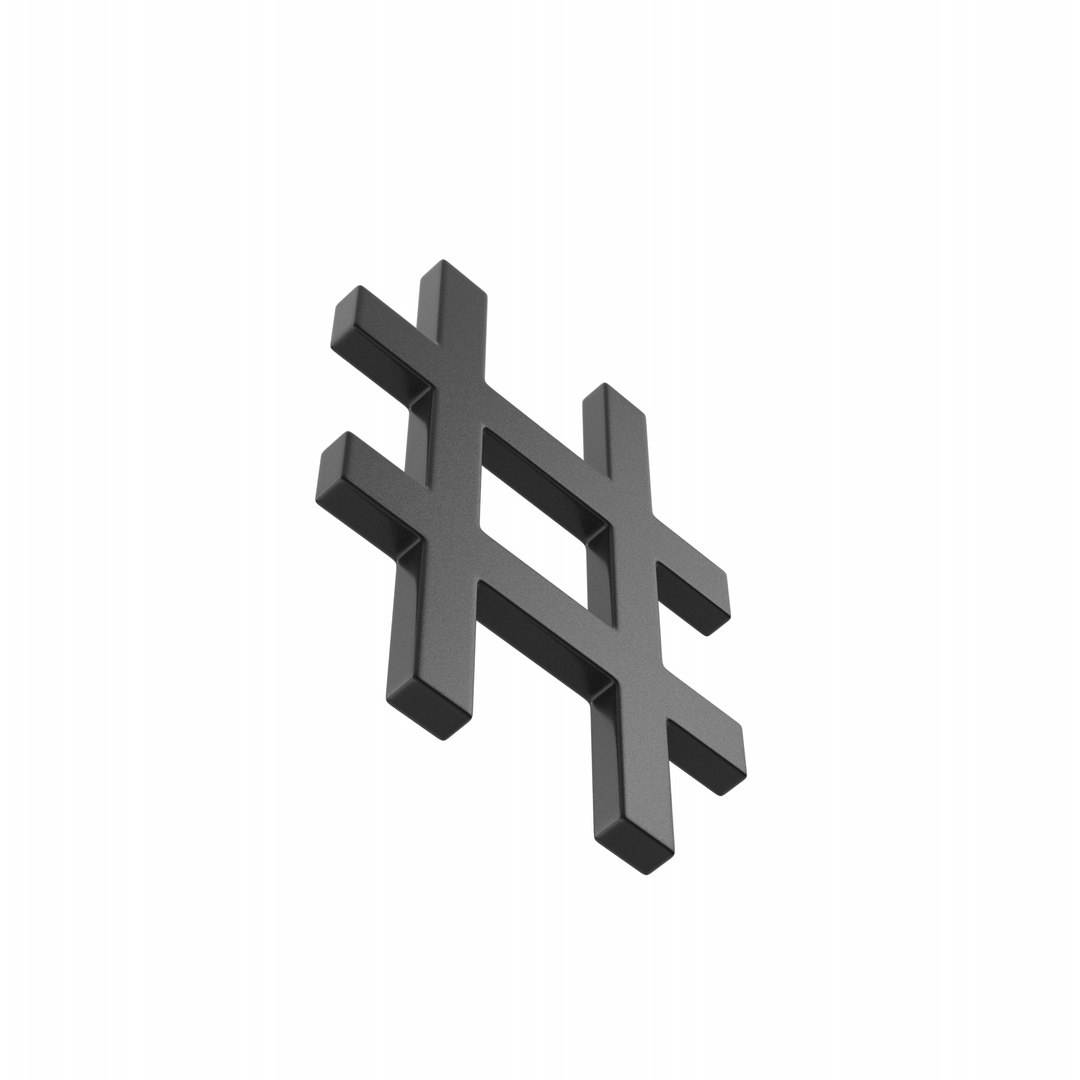 Sharp Symbol 3D Model - TurboSquid 2184981