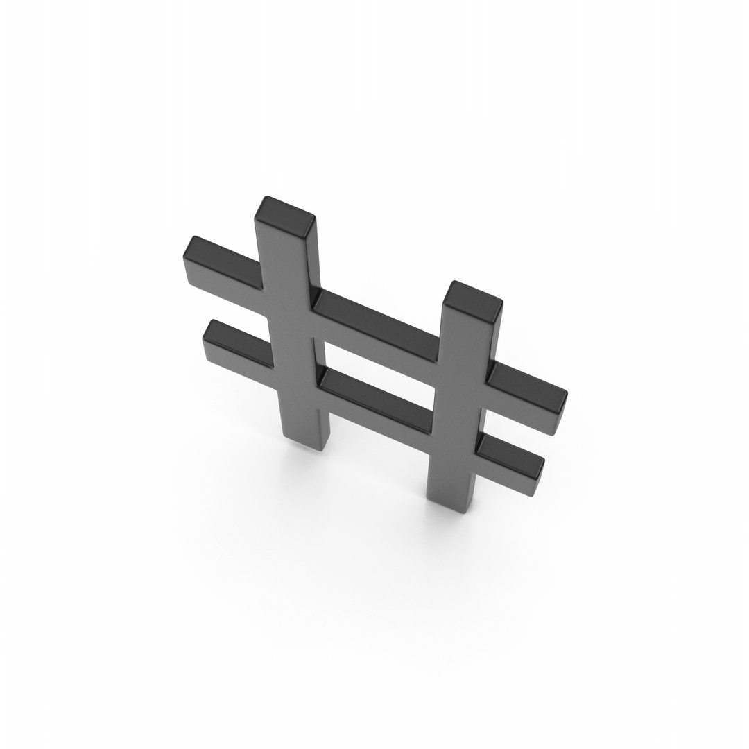 Sharp Symbol 3D Model - TurboSquid 2184981