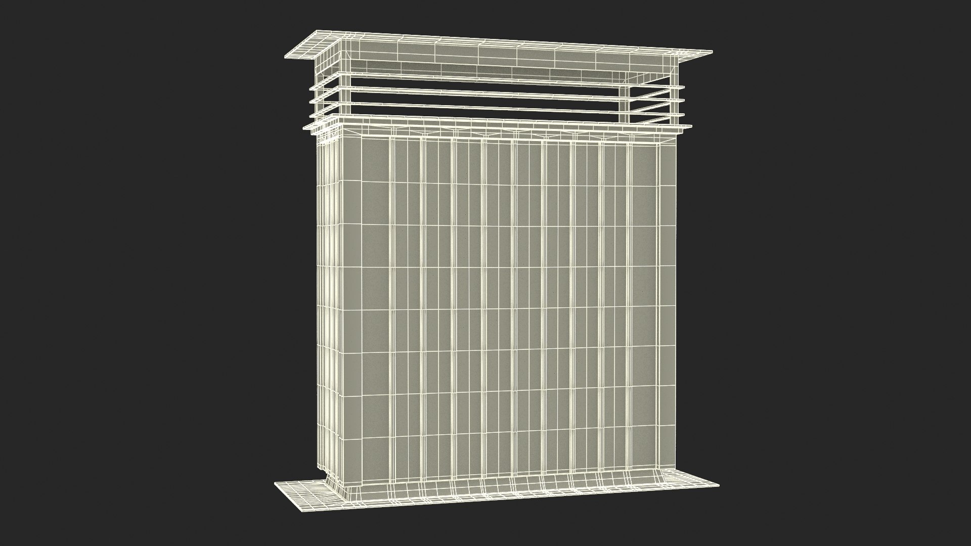 3D Metal Chimney Rectangular Black - TurboSquid 2051096