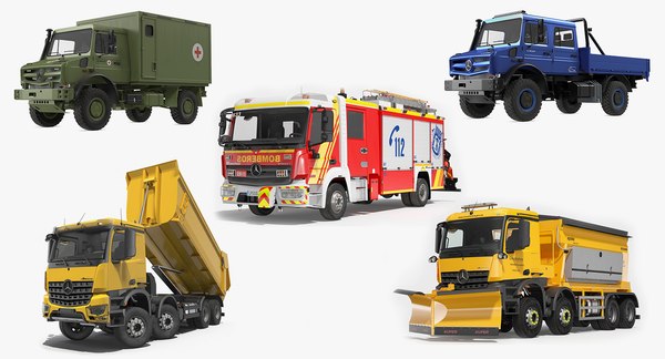 3D Mercedes Benz Trucks Rigged Collection 2 - TurboSquid 1785295