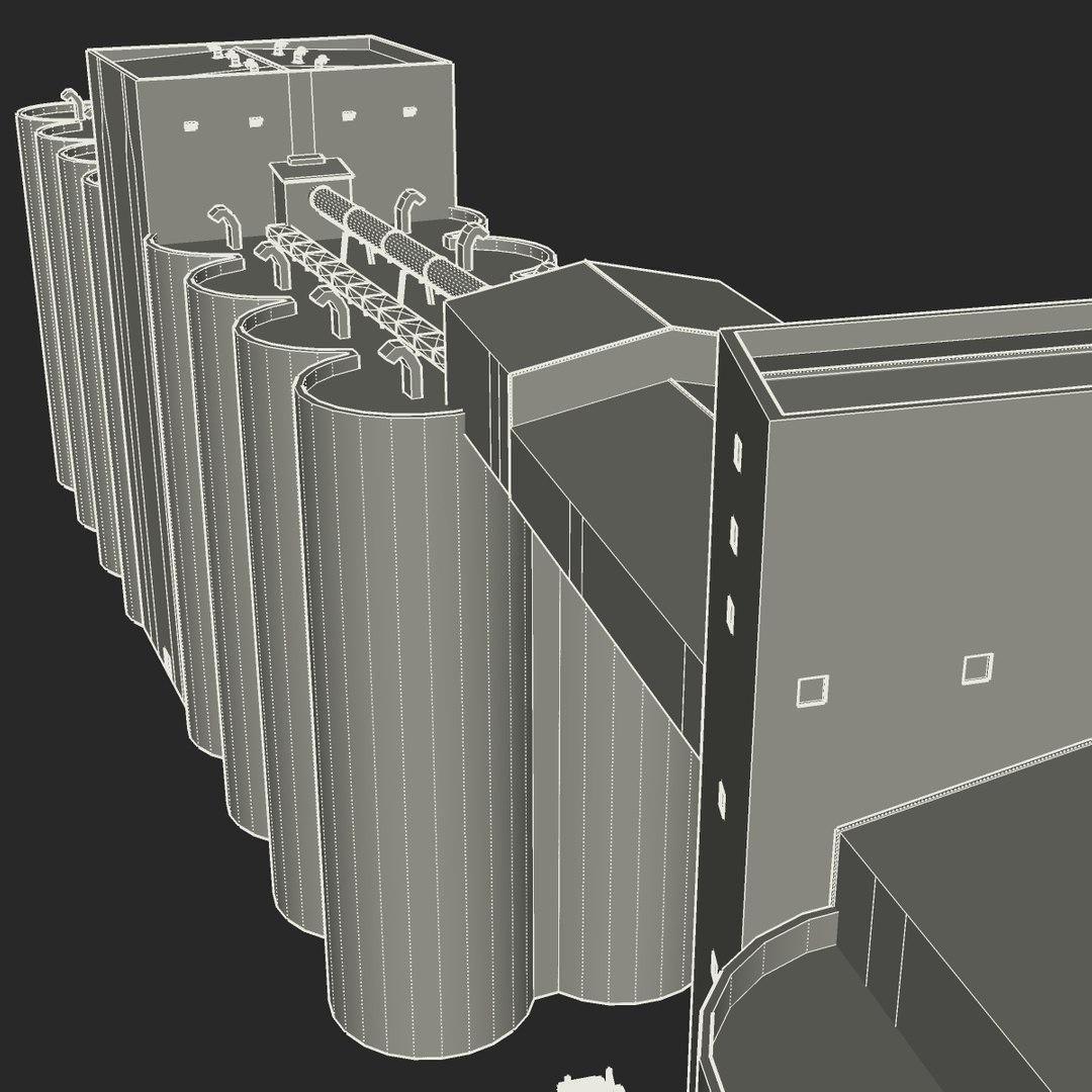 Silos Grain 3d Model