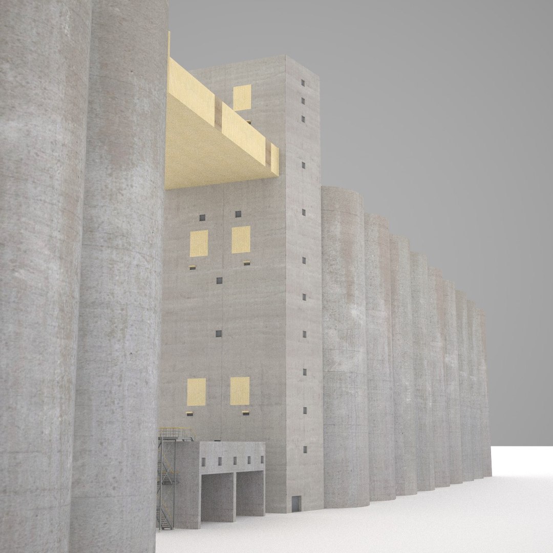 Silos Grain 3d Model