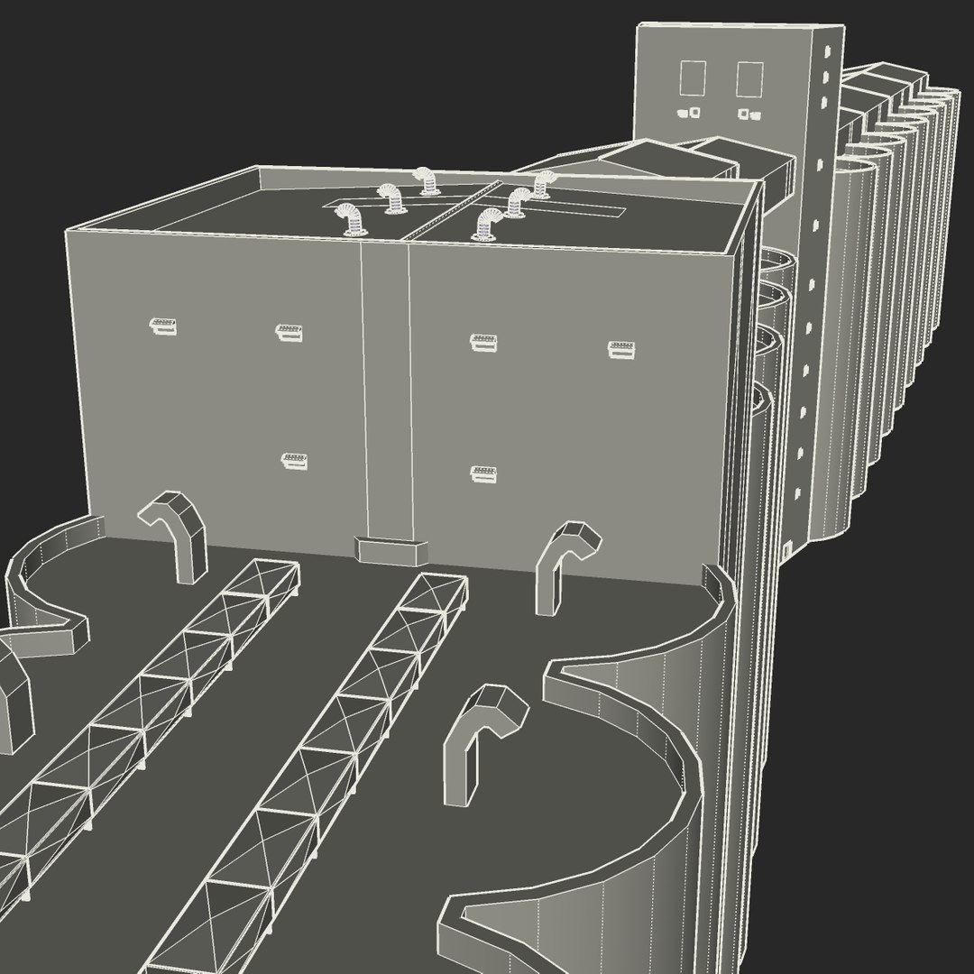 Silos Grain 3d Model