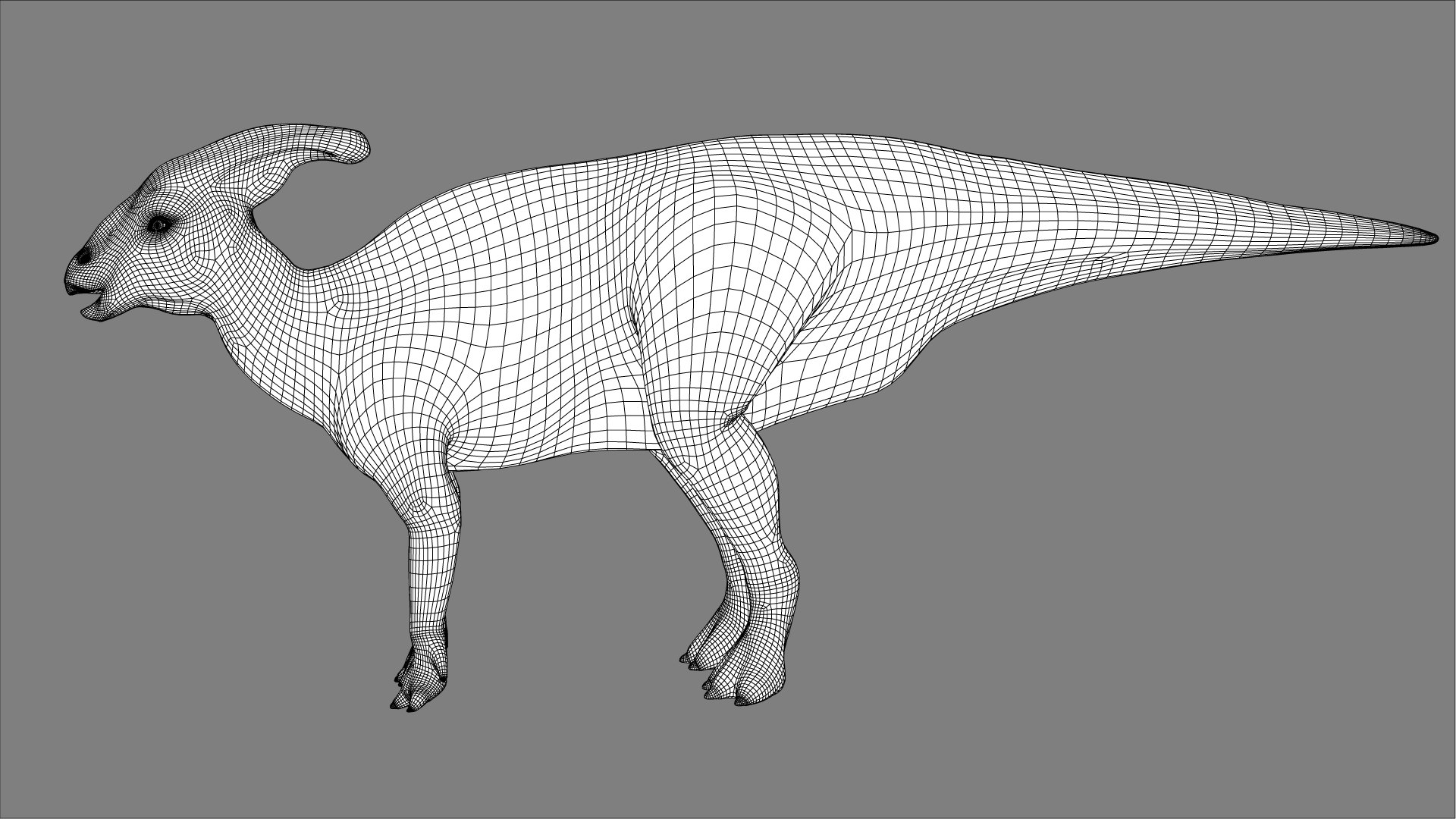 3d Model Of Parasaurolophus