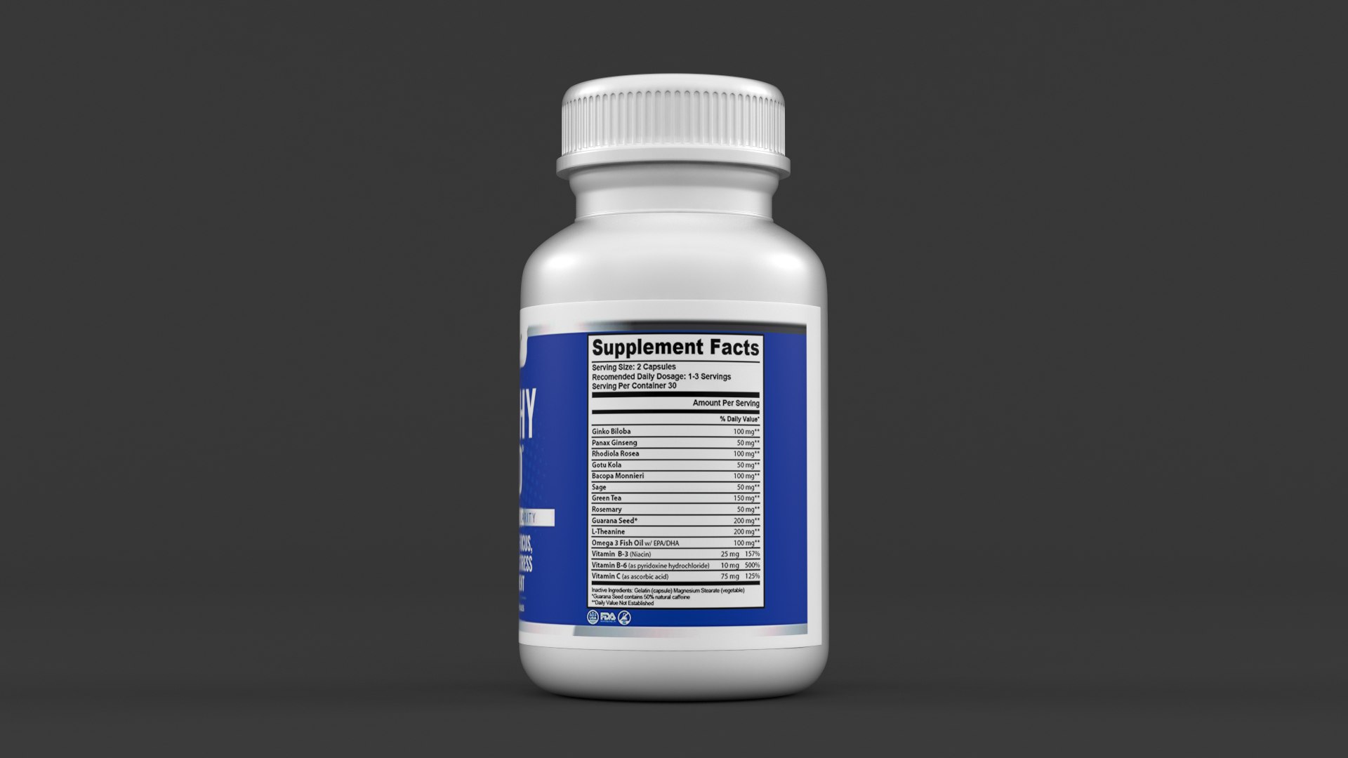 3D Model Dietary Supplement - TurboSquid 1938749