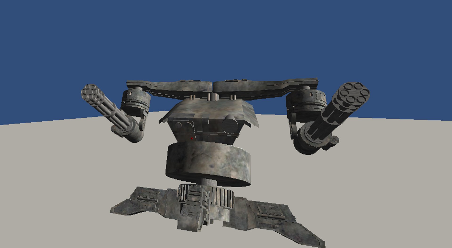 3d Model Turret Gun Polygons