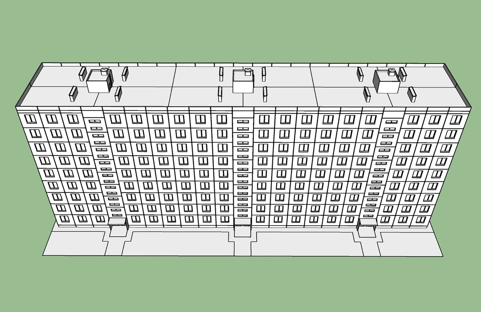 Soviet Residential Building 3D Model - TurboSquid 1637908