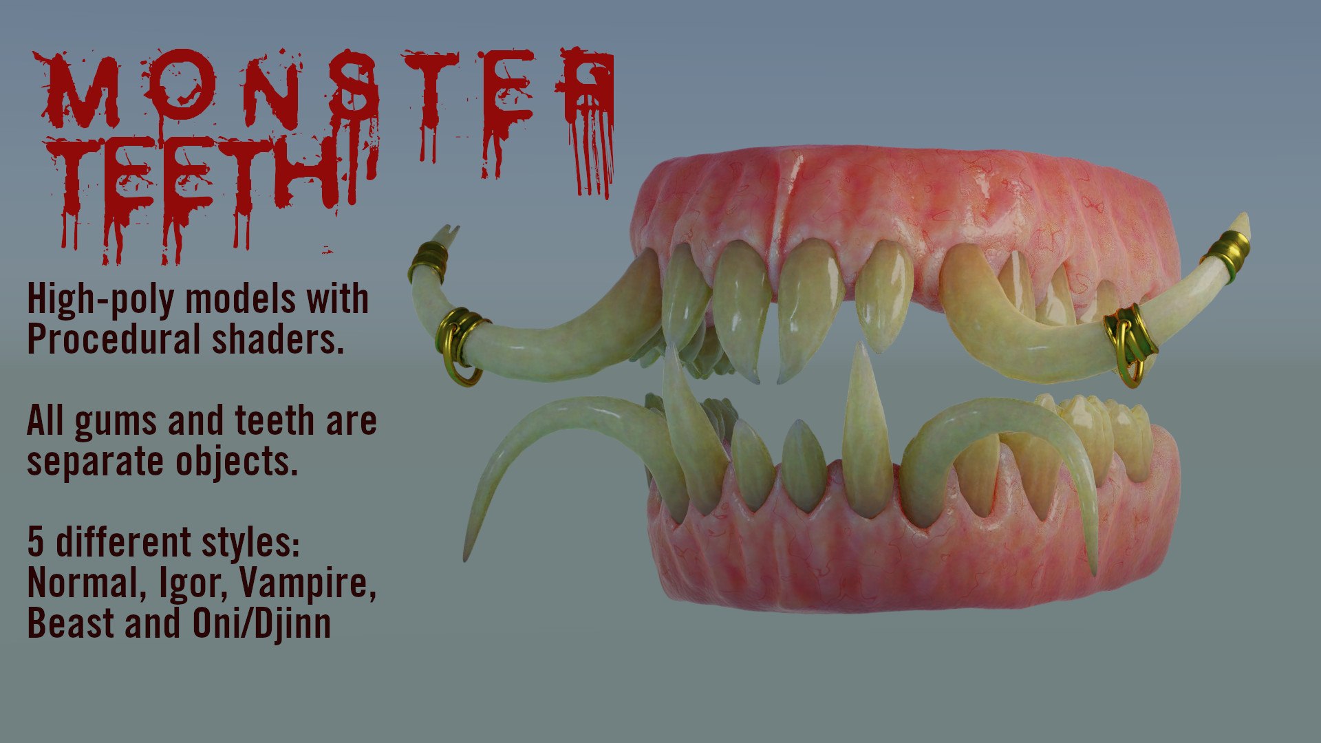 3D monster teeth - TurboSquid 1362888