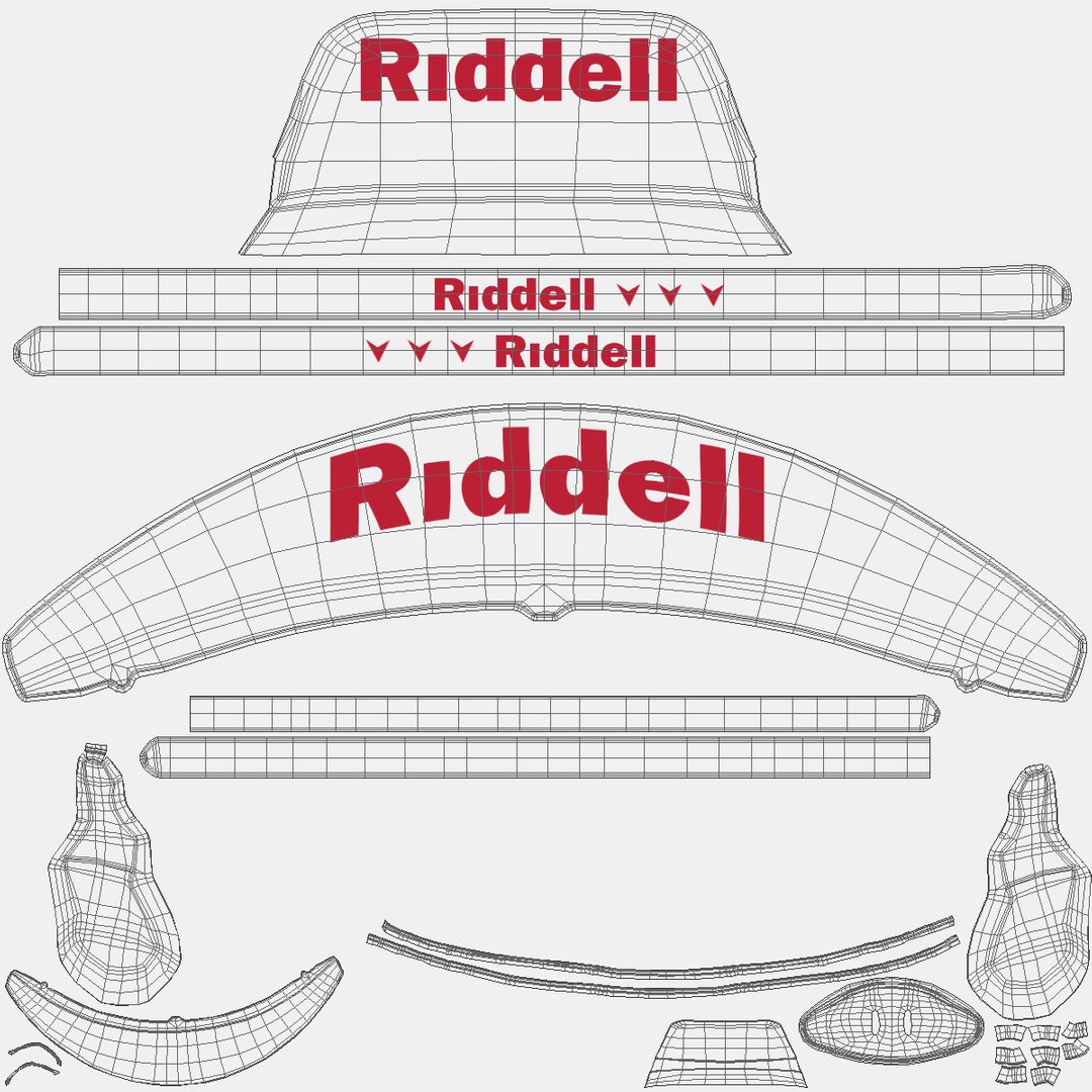 Football Helmet Riddell 2 Model - TurboSquid 1954478