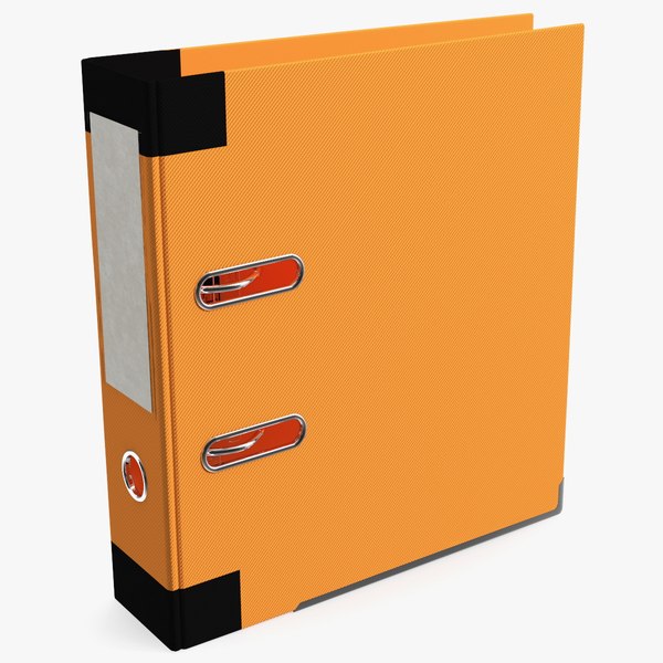 modelo 3d Hard Cover Orange Office File Folder - TurboSquid 2108895