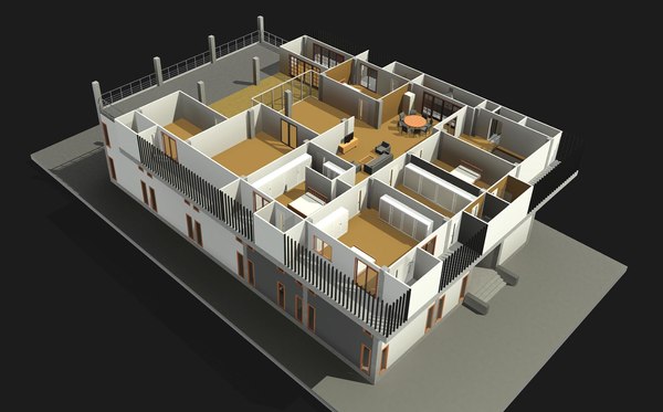 Edificio Comercial Revit 3D Modelos para Descargar | TurboSquid