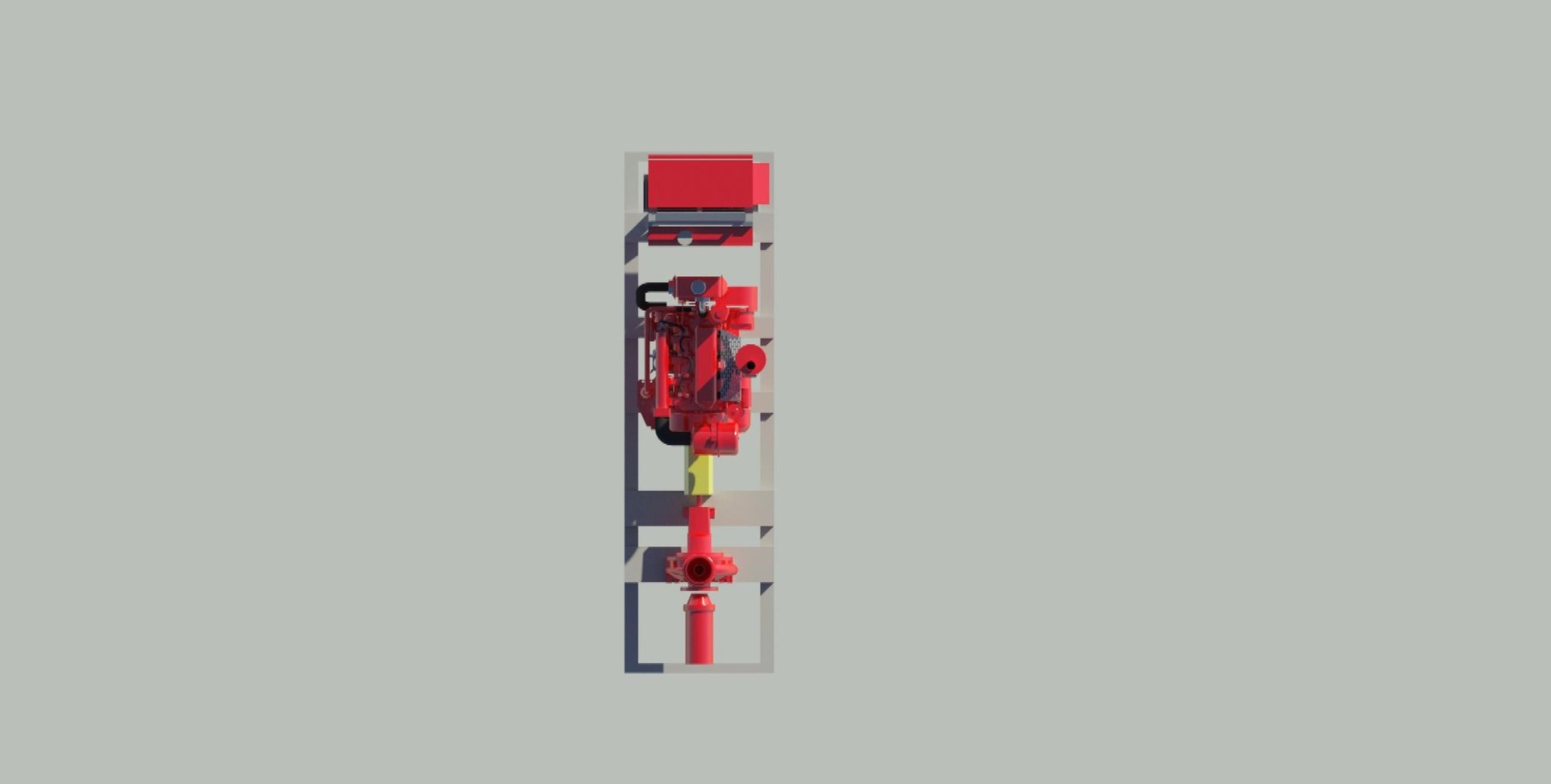 3D Parametric Diesel Fire Pump Revit MEP Family LOD 300 Model ...