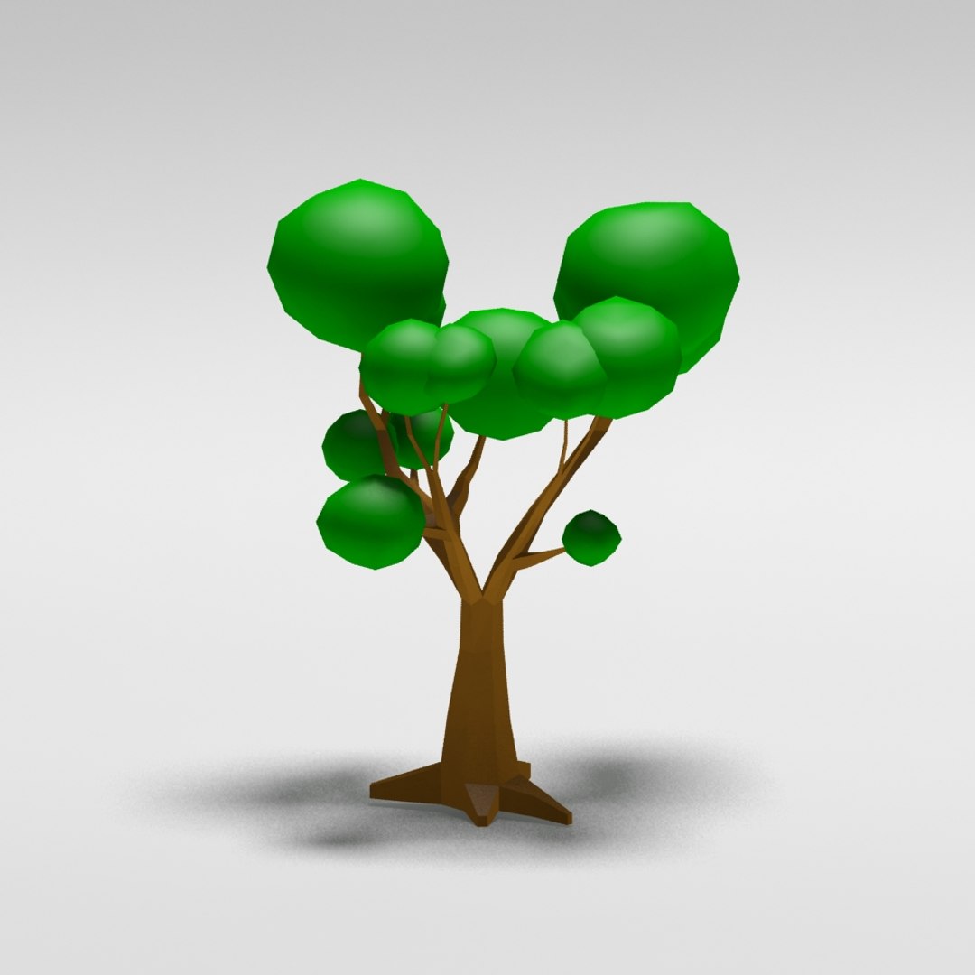 Cartoon Tree 3d Model
