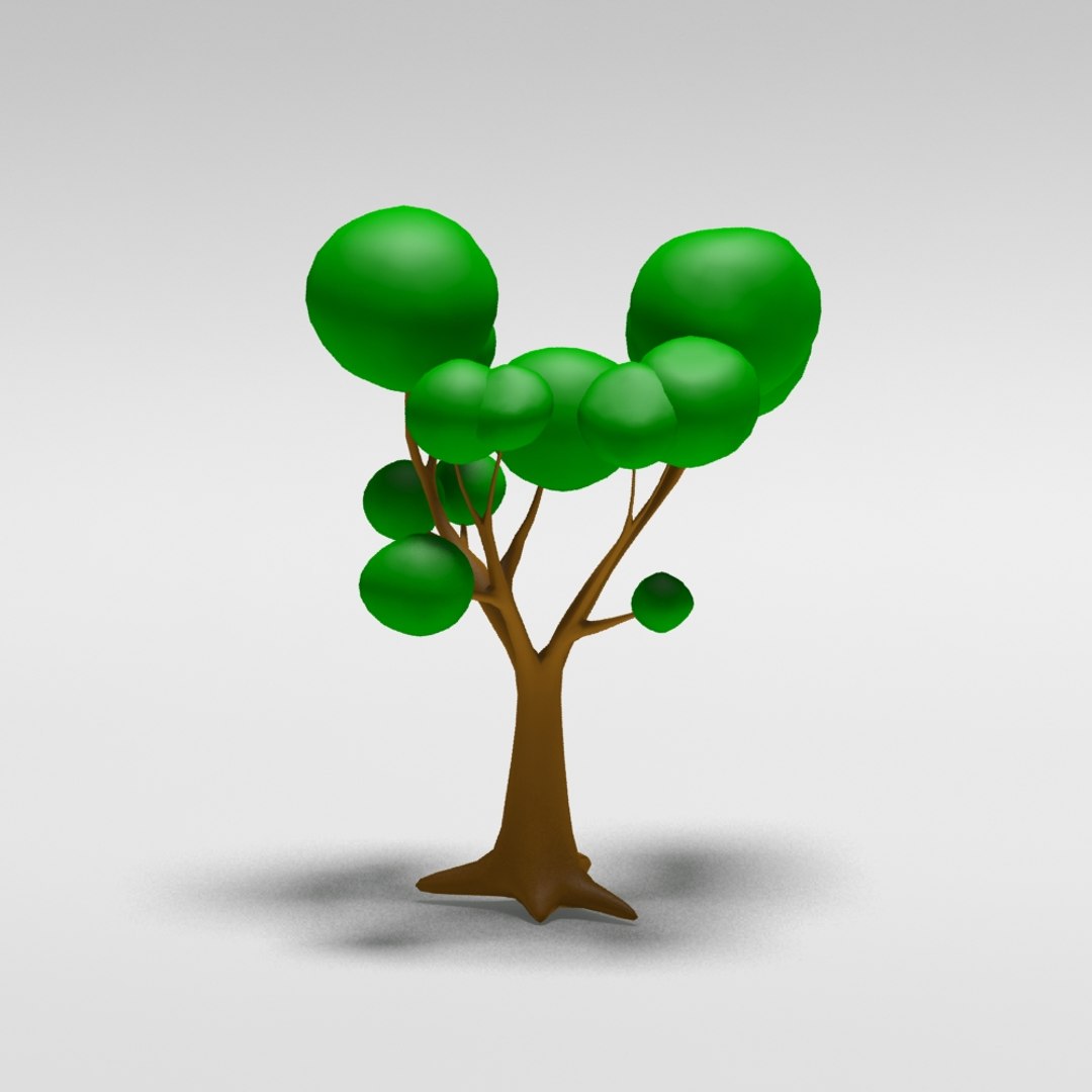 Cartoon Tree 3d Model