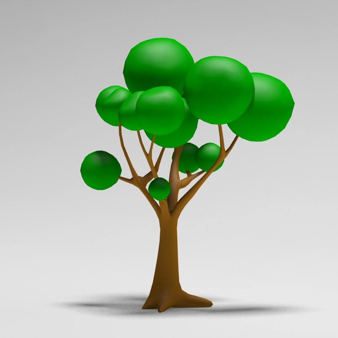 Cartoon Tree 3d Model