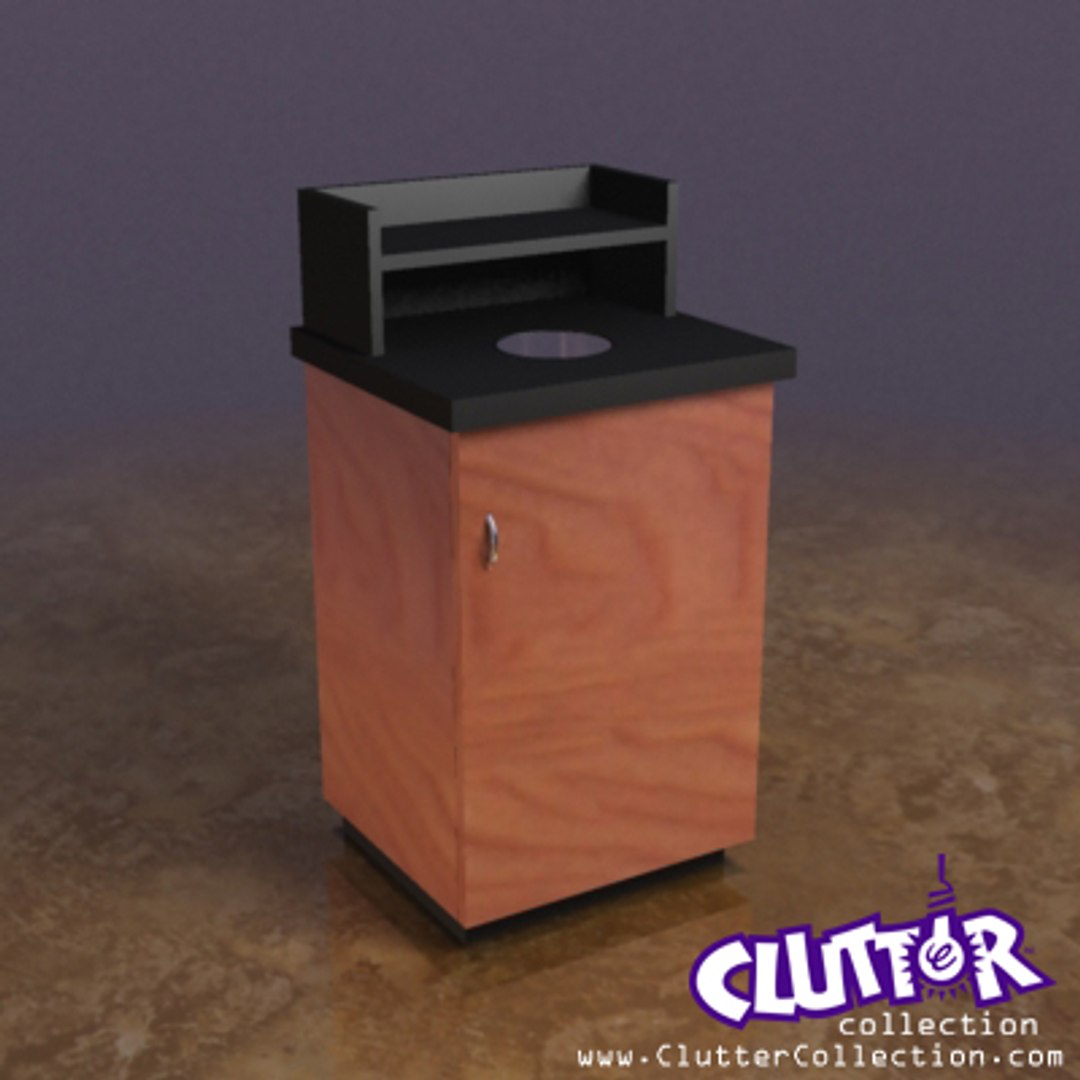 3d Coffee Shop Garbage Bin Model