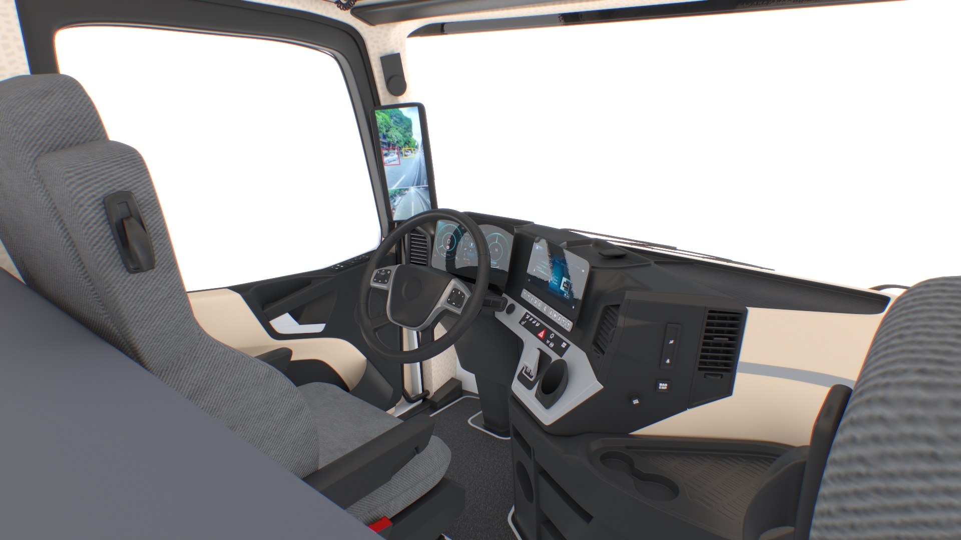 Long Haul Tractor Cab Unit White Rigged 3D Model - TurboSquid 2399368